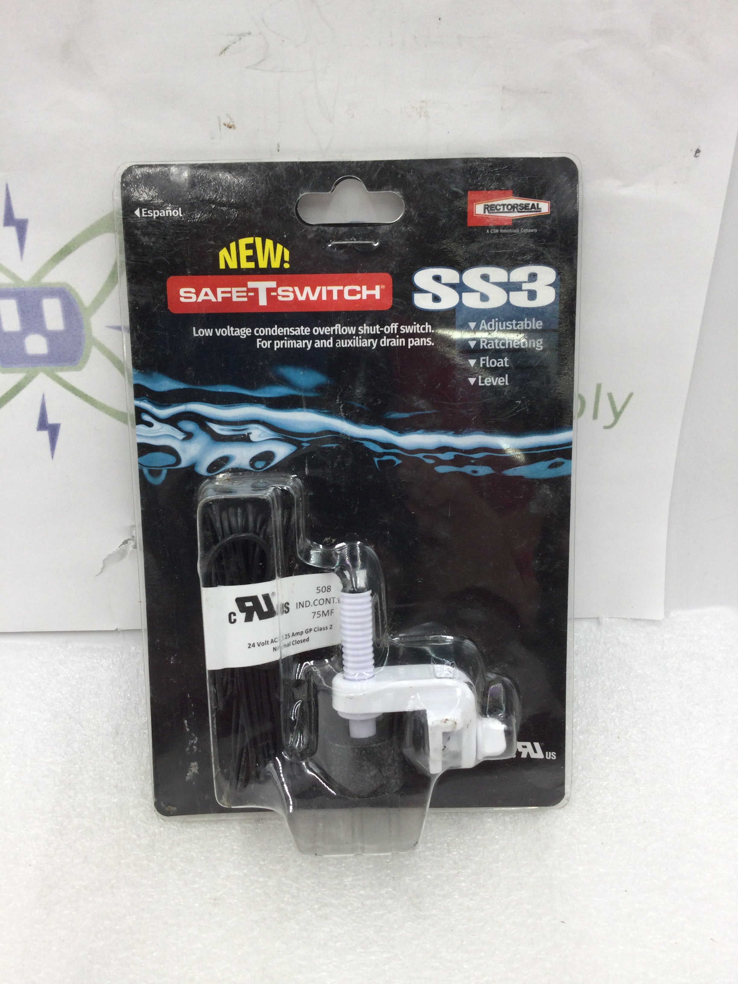 Rectorseal Safe-T-Switch SS3 Adjustable Overflow Shut Off Switch 24 VA