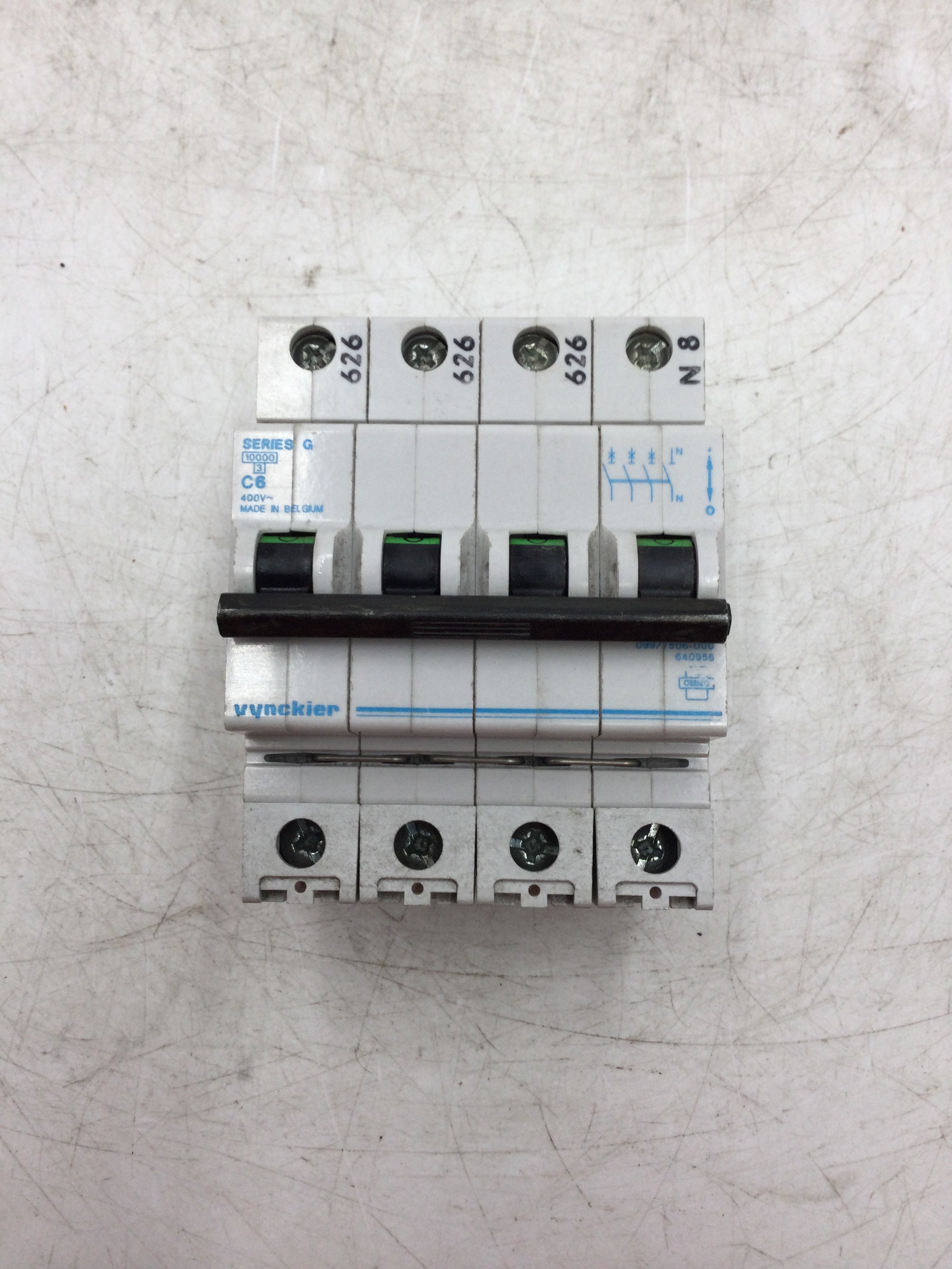 GE Vynckier Series G Style CG 4 Pole Circuit Breaker 400 Volts 50 Hz