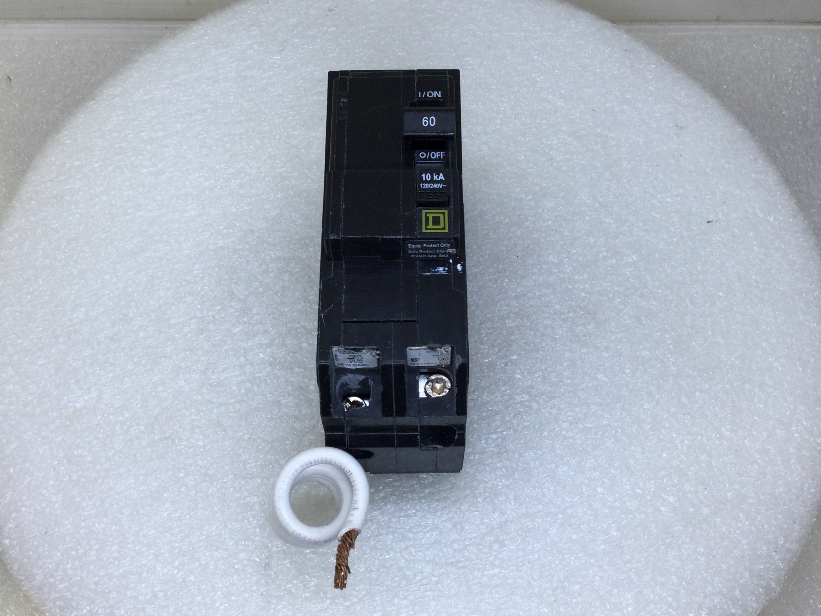 Square D QO260GFI 60 Amp 2 Pole 120/240V GFCI Circuit Breaker - Black