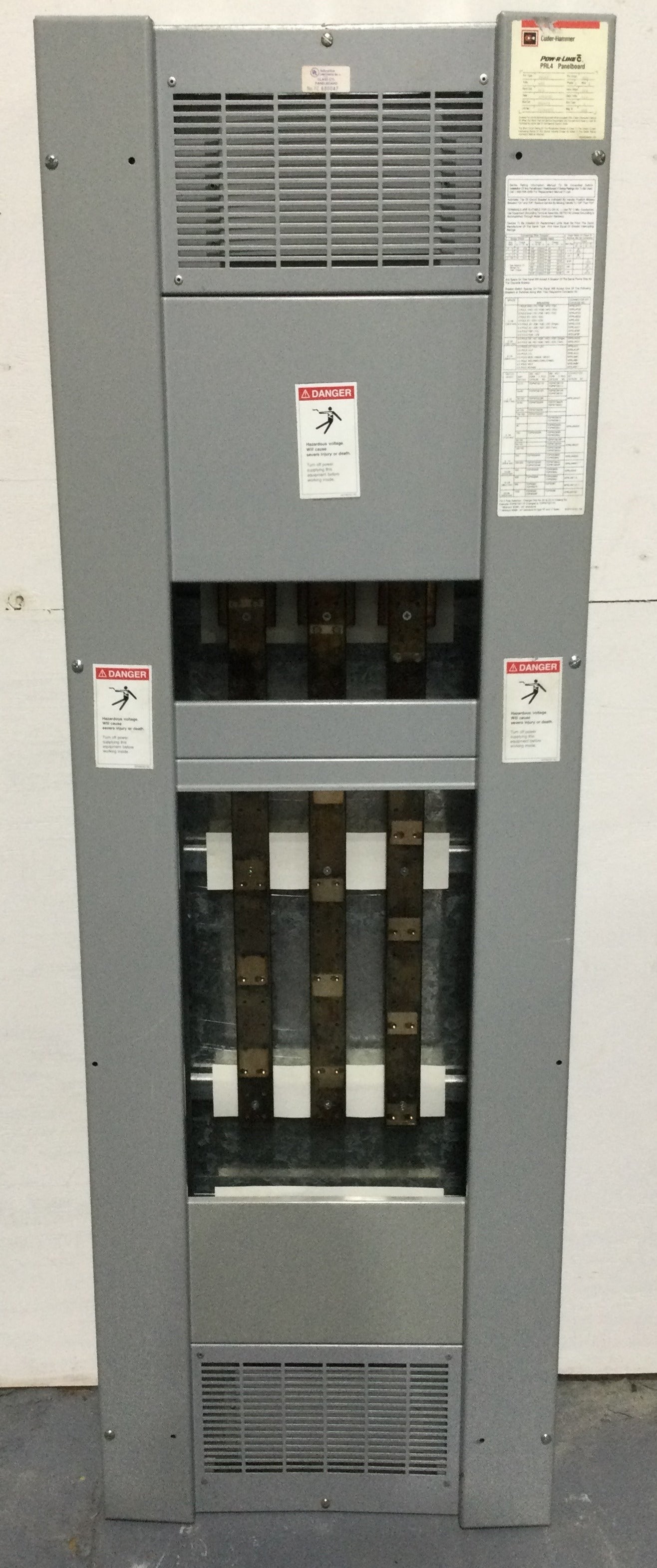 Eaton Cutler Hammer PRL4B 800 Amp 480v 480/277v, 120/240v Panelboard N