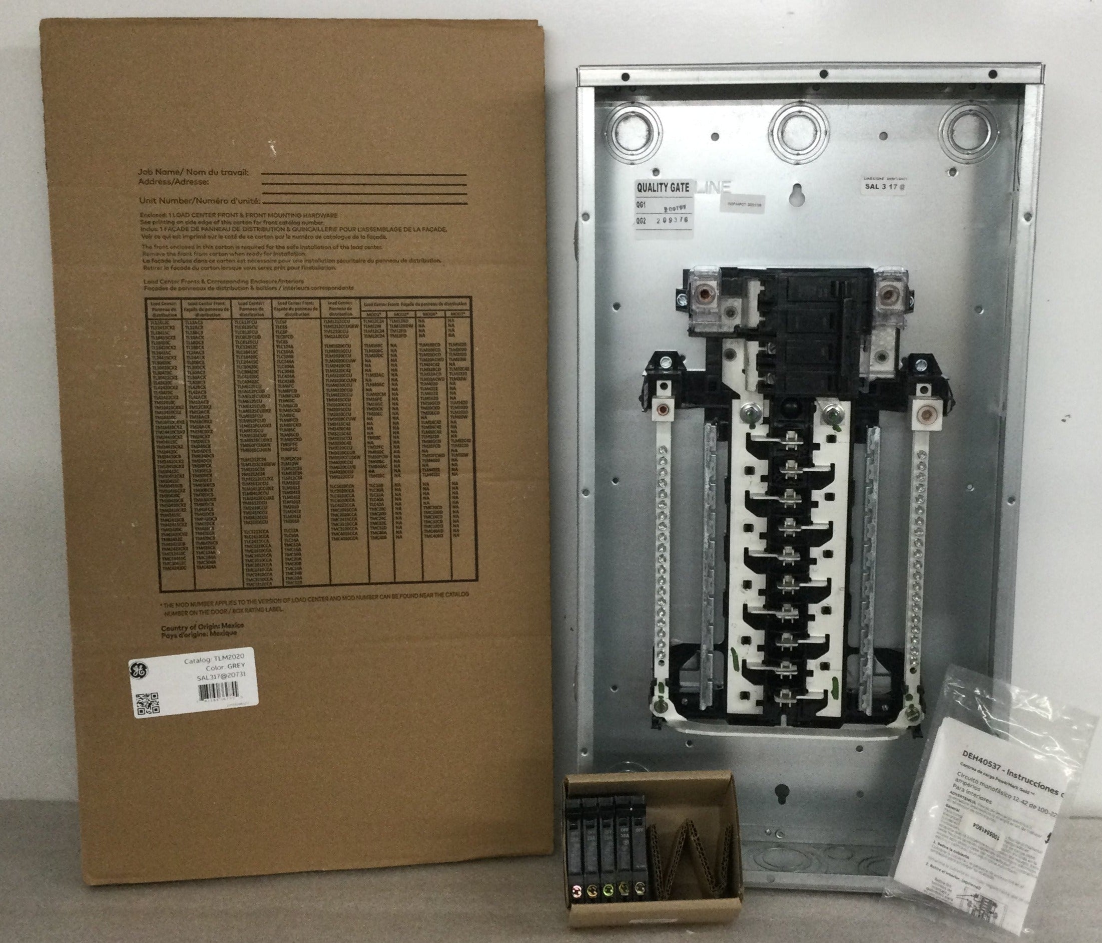 GE TM2020CCUBK1 PowerMark Gold 200 Amp 20-Space 40-Circuit Indoor Main