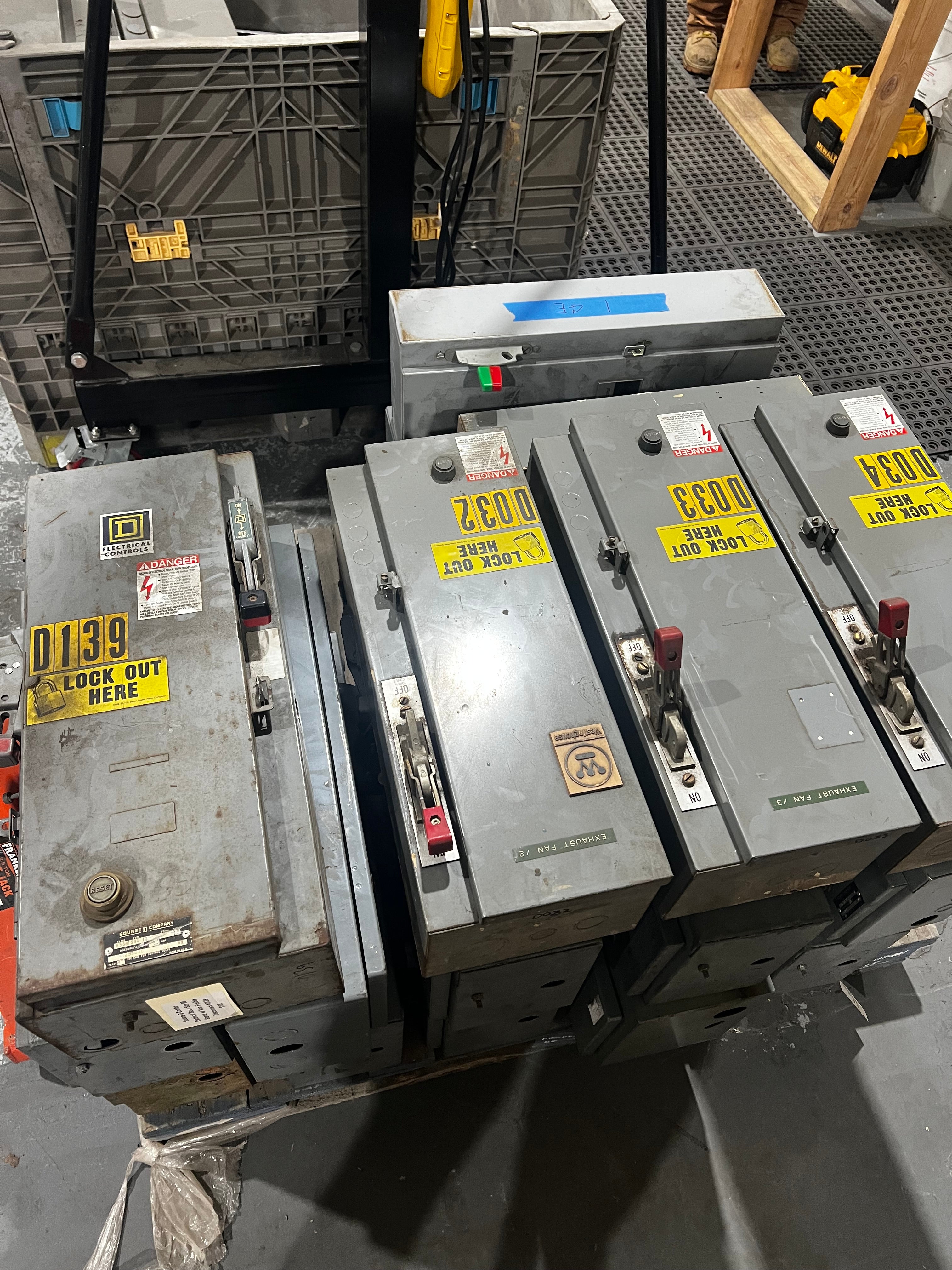 Motor Control/Started buckets EMPTY 120/240/277/480v 100 amp( Lot of 5