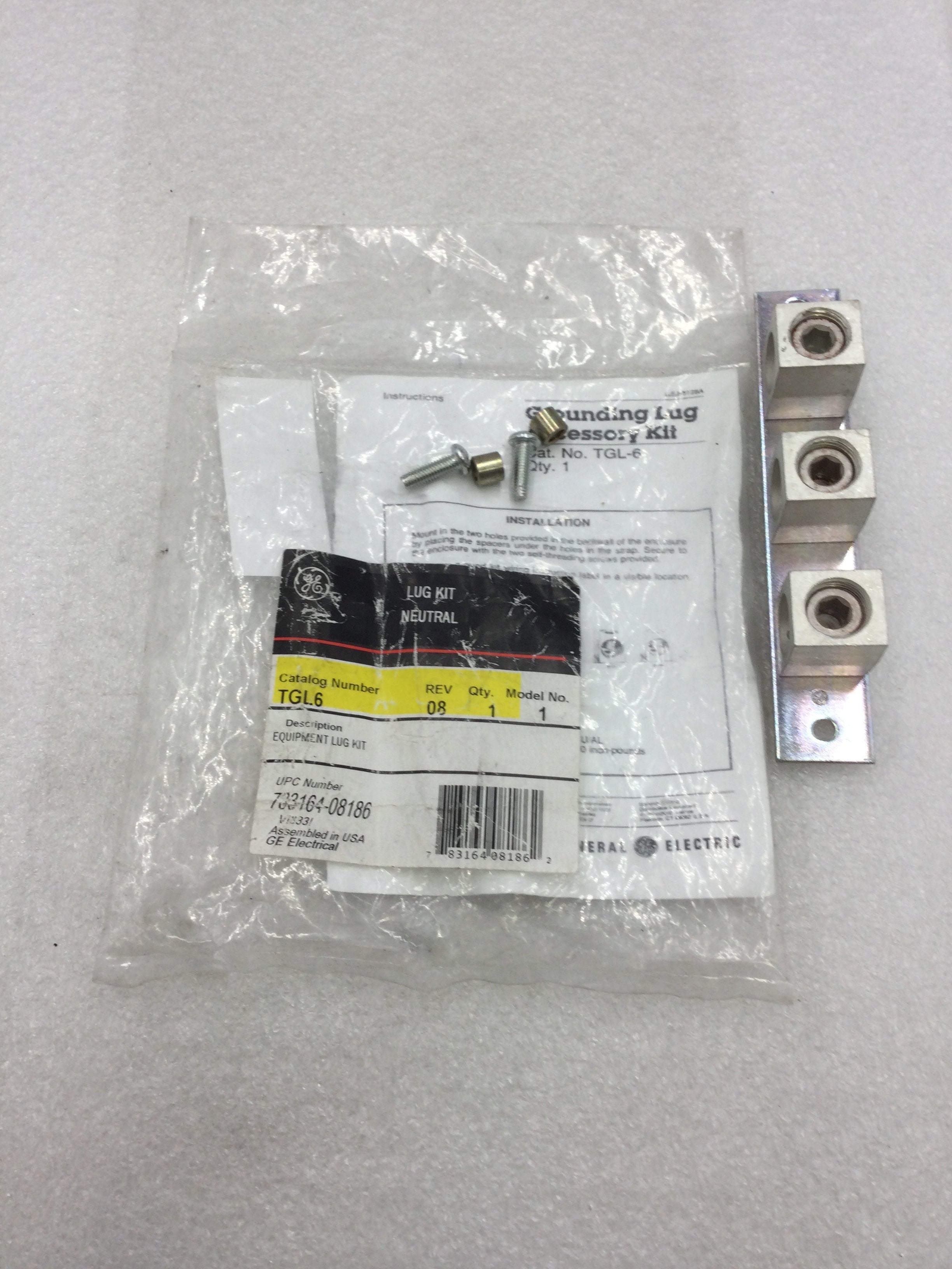 GE General Electric TGL6 Equipment Ground Kit Revision 8 Terminal Bloc