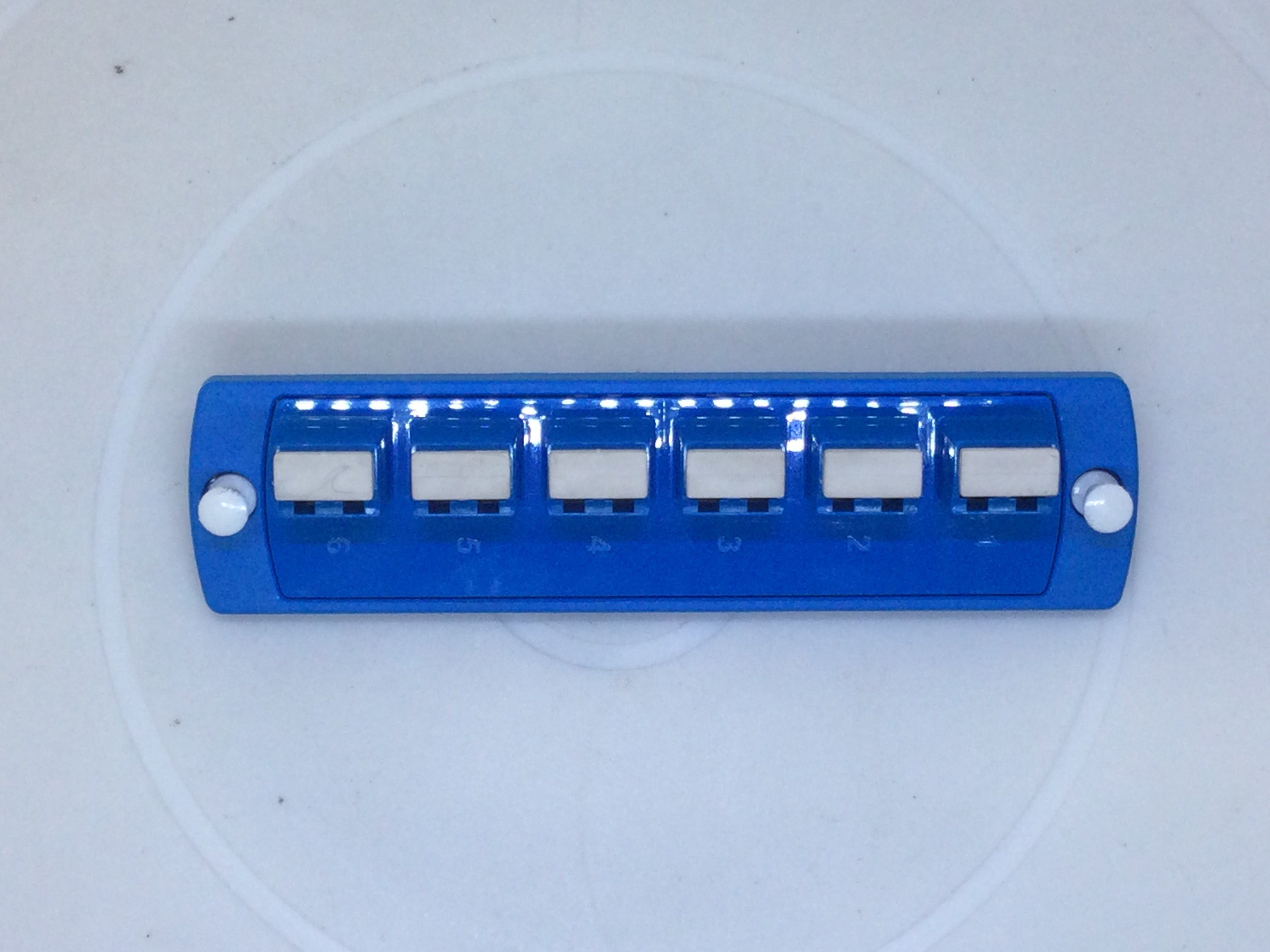 Leviton 5F100-2QL Opt-X Fiber Optic Adapter Plate - Aqua