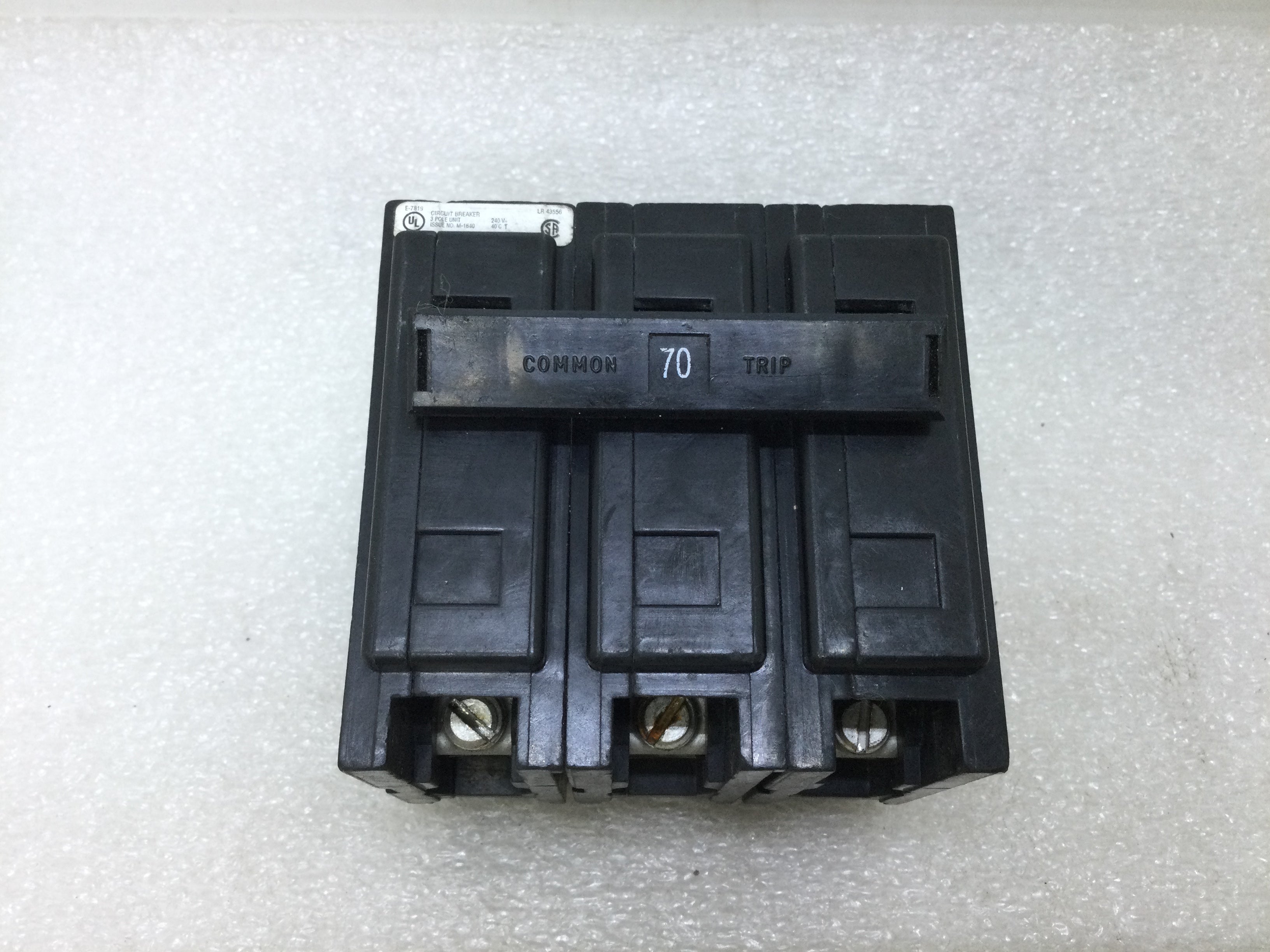 Eaton/Westinghouse QBHW3070H 70 Amp 3 Pole 240V Bolt on Circuit Breake