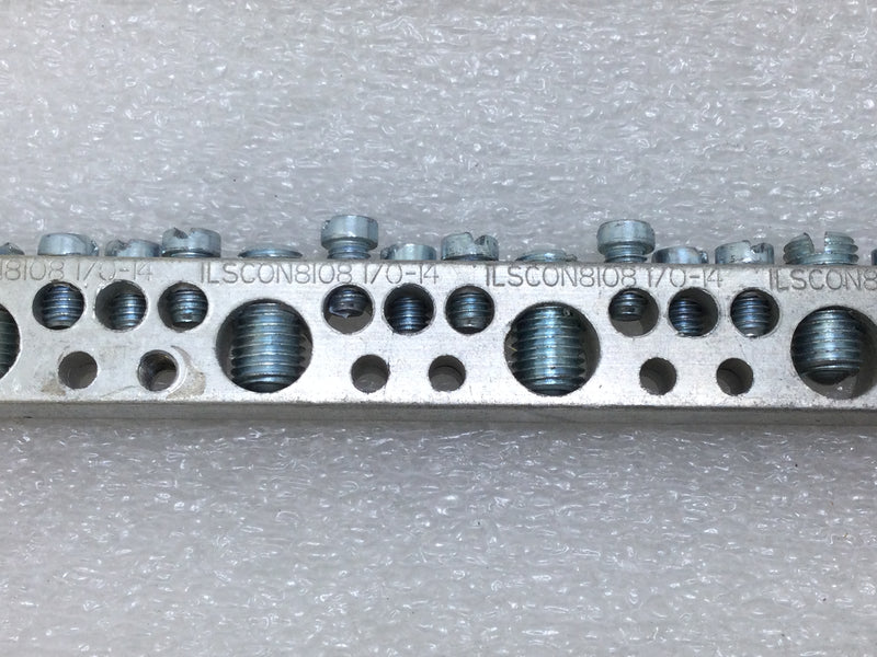 Ilsco N8108 1/0-14 AL9CU 6-14 27 Position Neutral/Ground Bar