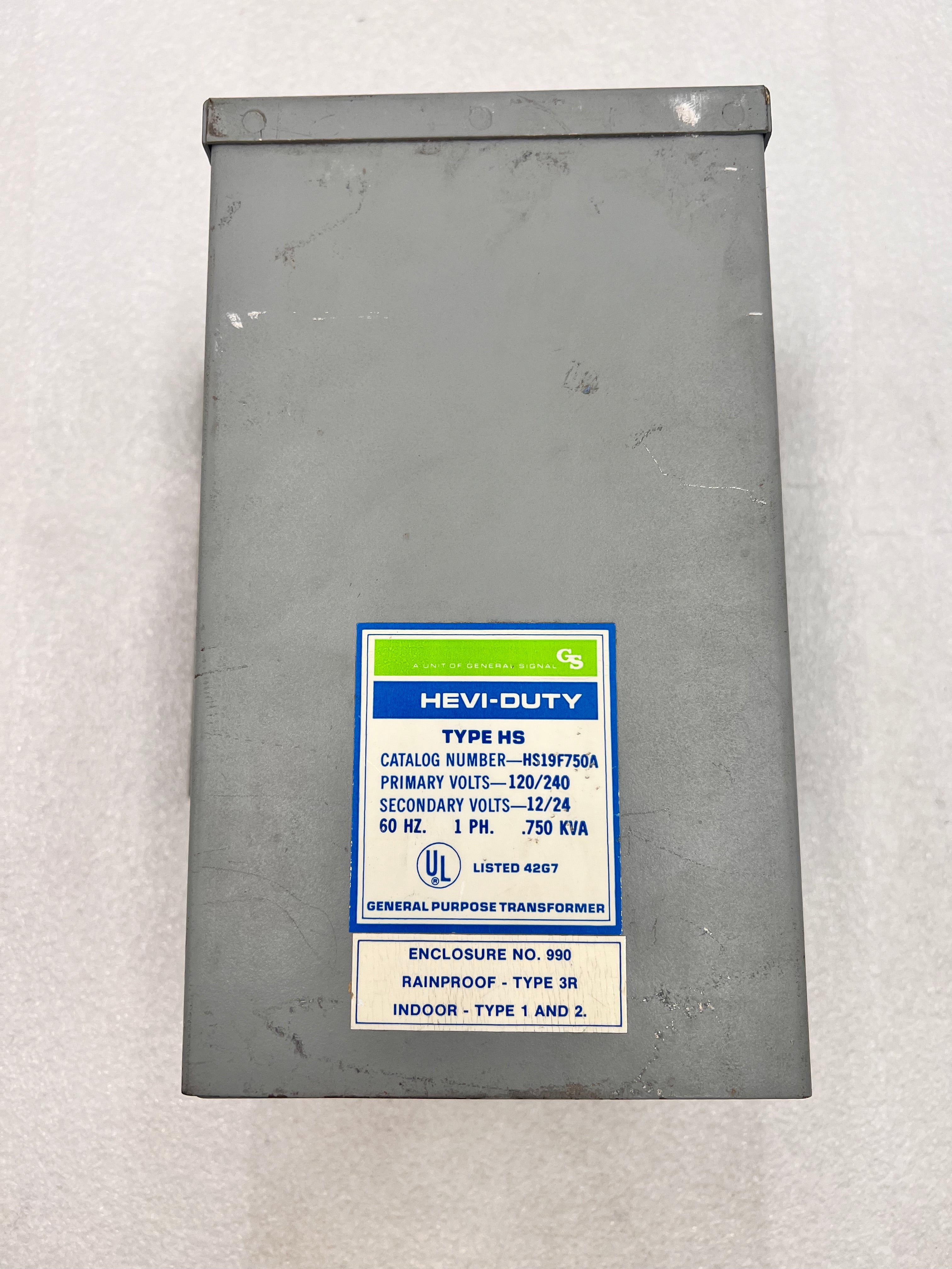 Sola/Hevi-Duty Type HS HS19F750A Buck-Boost transformer