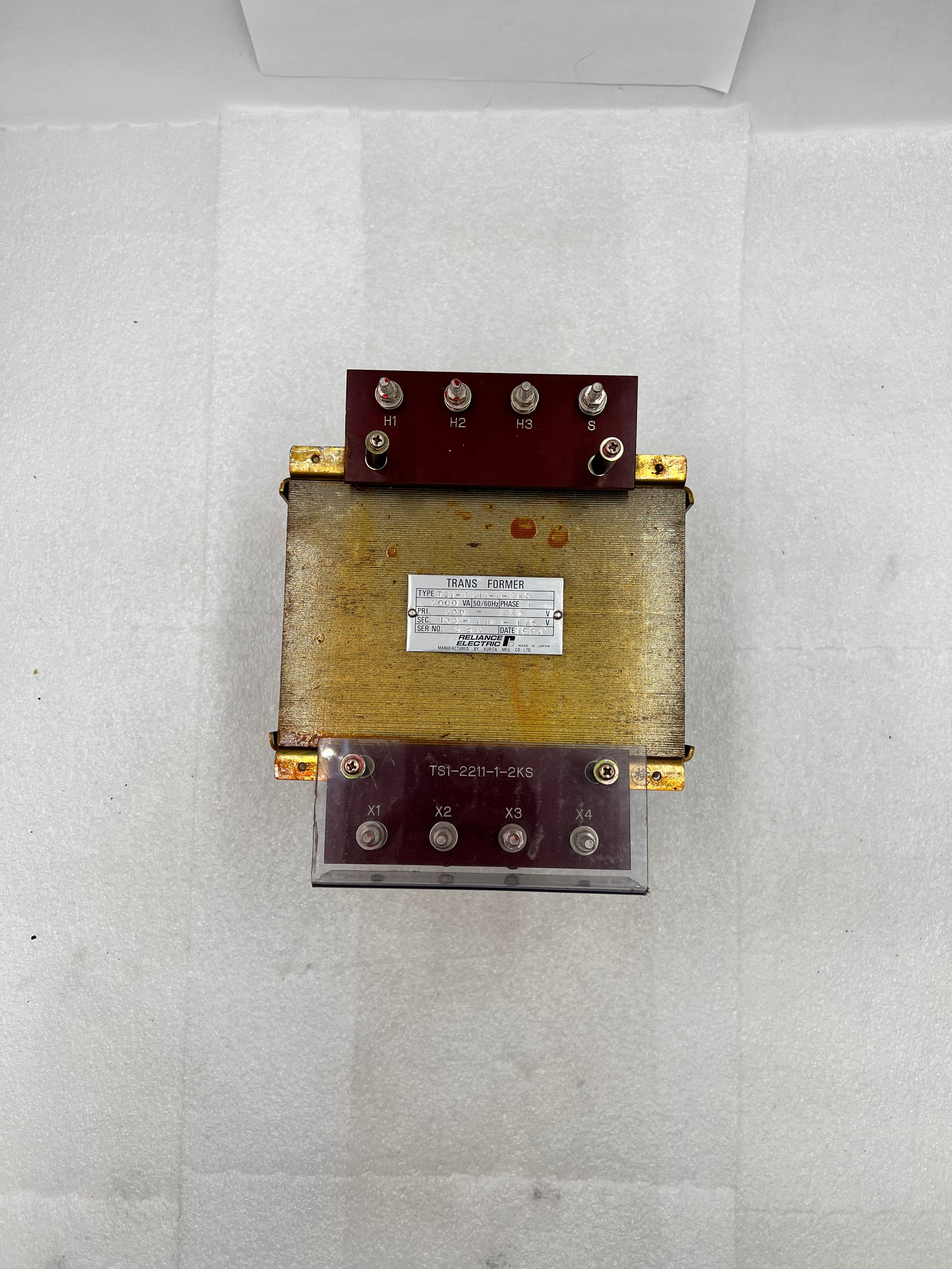 Reliance Electric TSI-2211-1-2KS 1 Phase Transformer 2000VA PRI: 200-2