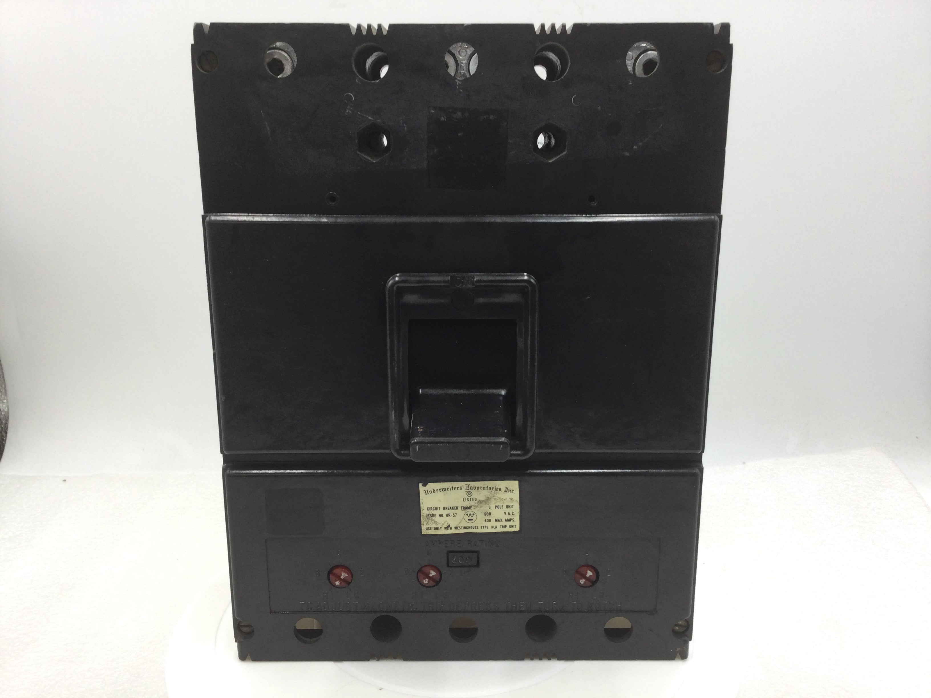 Westinghouse LA3400F 400A Frame 3P 600V w/300A Trip - 1/0-250 MCM Lugs