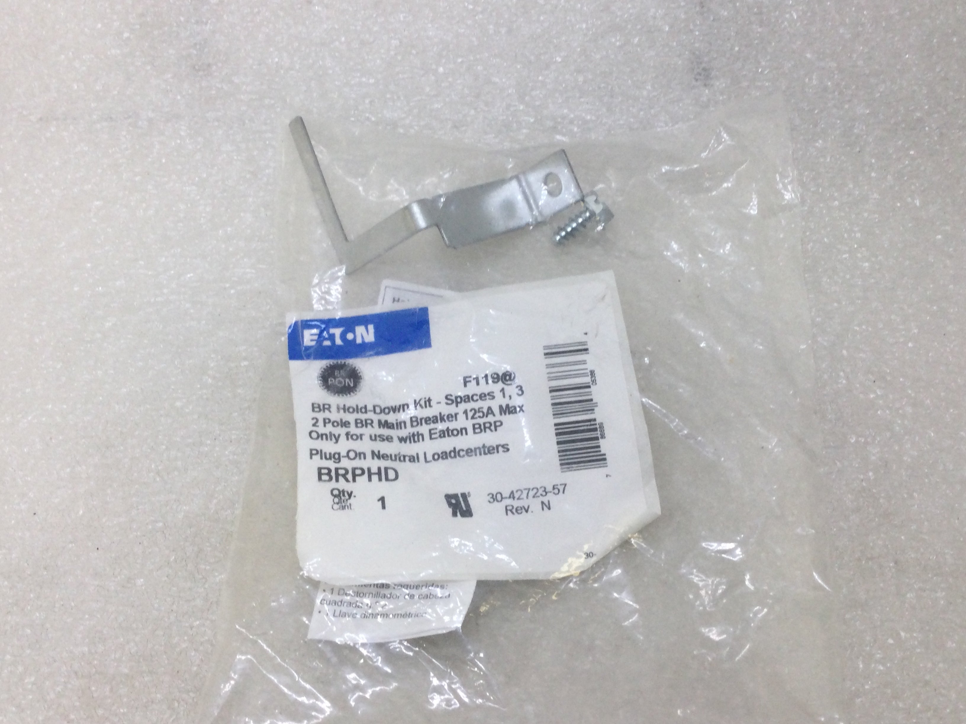 Eaton BRPHD Hold Down Kit 2 Pole BR Main Breaker 125 Amp Max