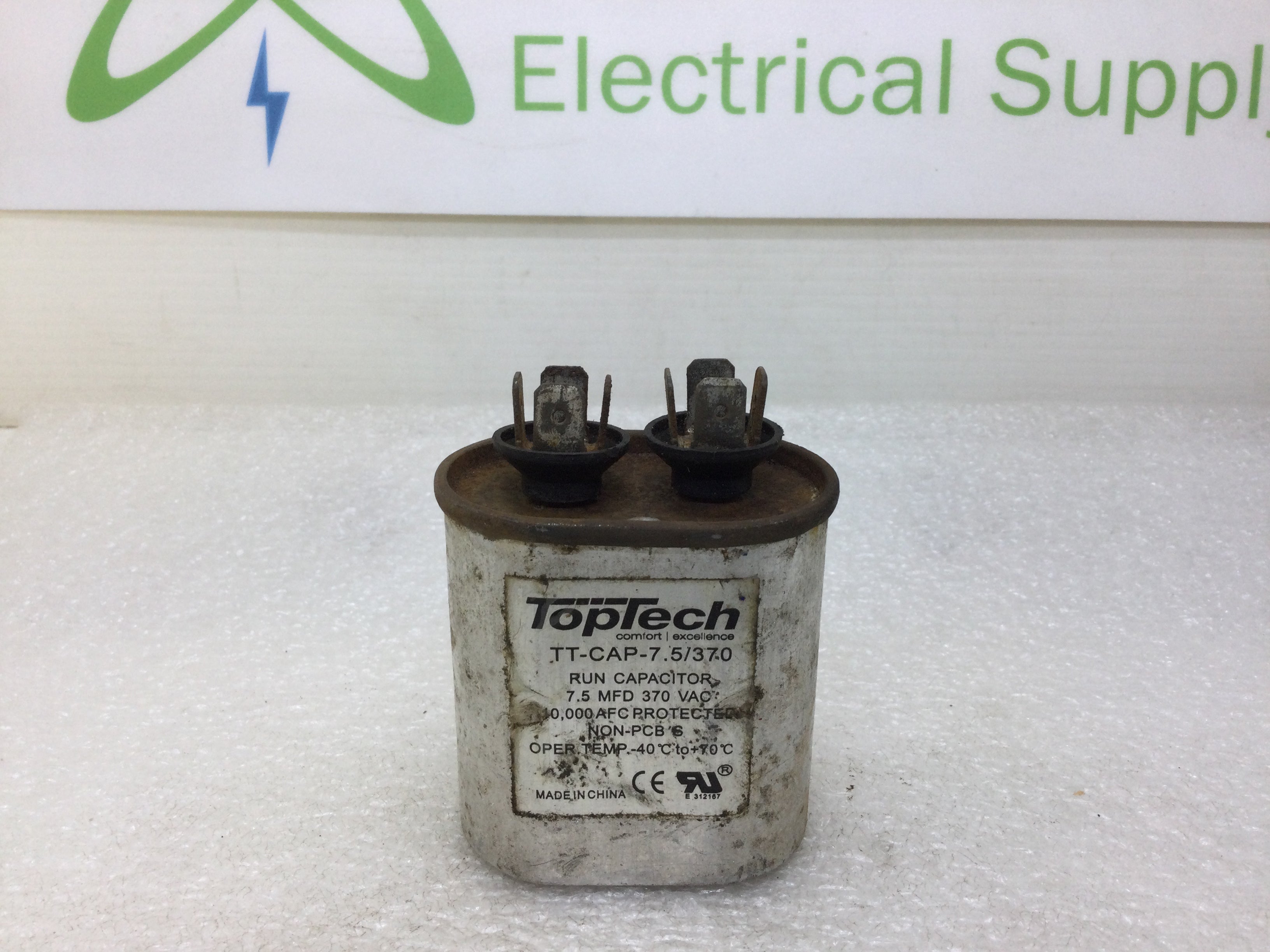 TopTech TT-CAP-7.5/370 7.5MFD 370Vac Run Capacitor