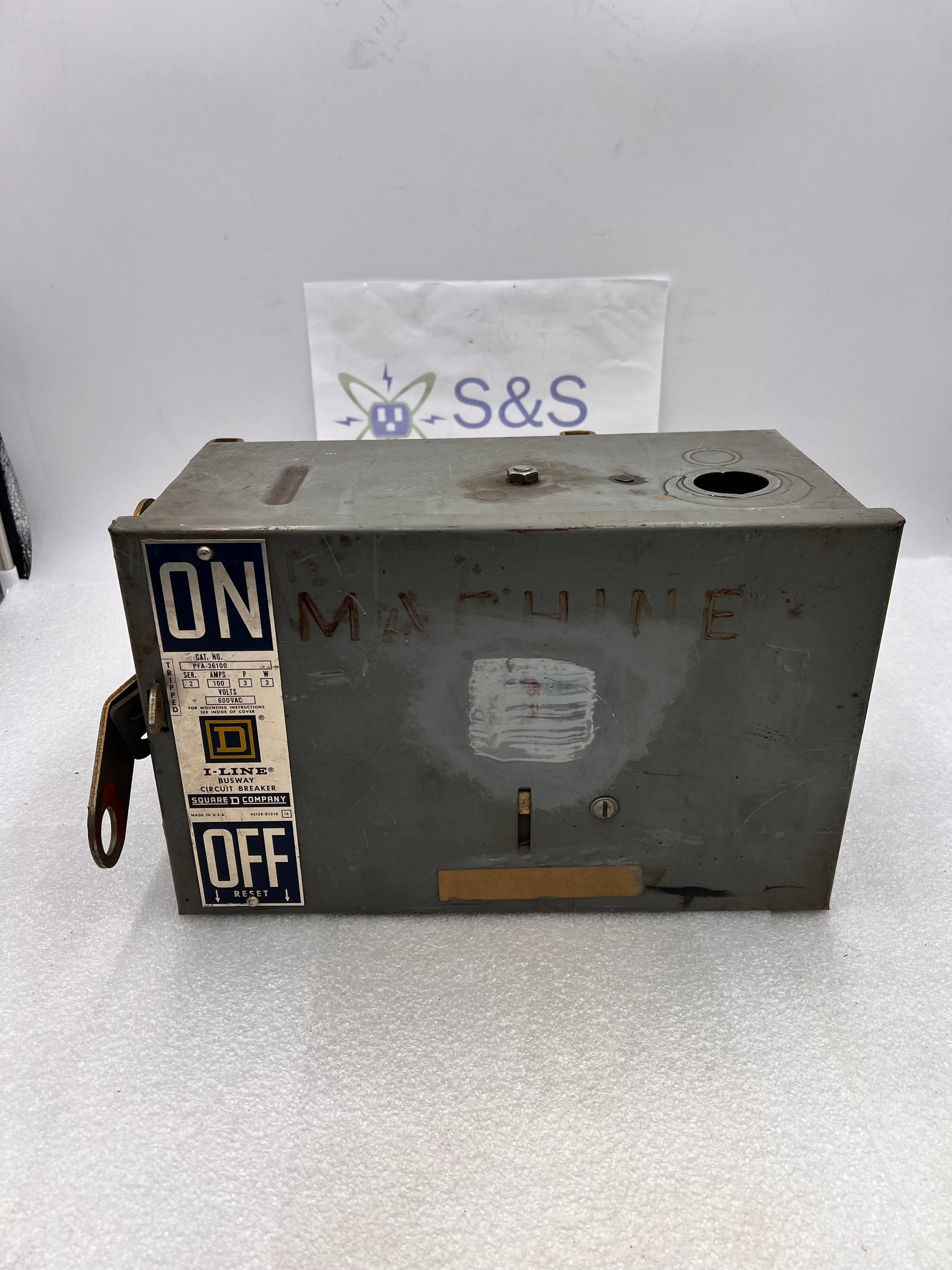 Square D PFA-36100 I-Line Busway Unit 3Ph 100A 600V Circuit Breaker Bu