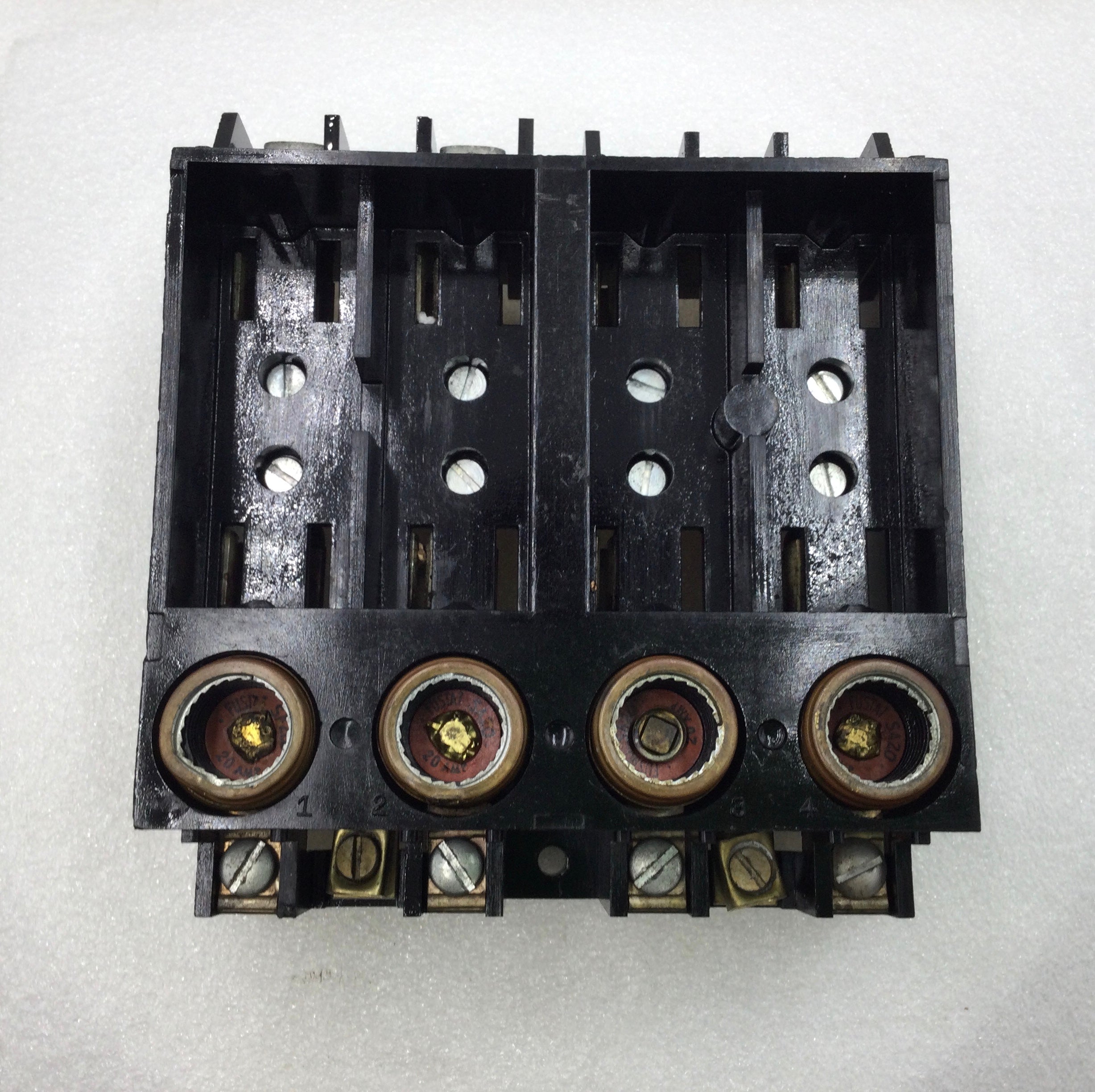 Walker/ITE D-21A 20 Amp 4 Pole 240V Fuse Block Main/Range Pullout