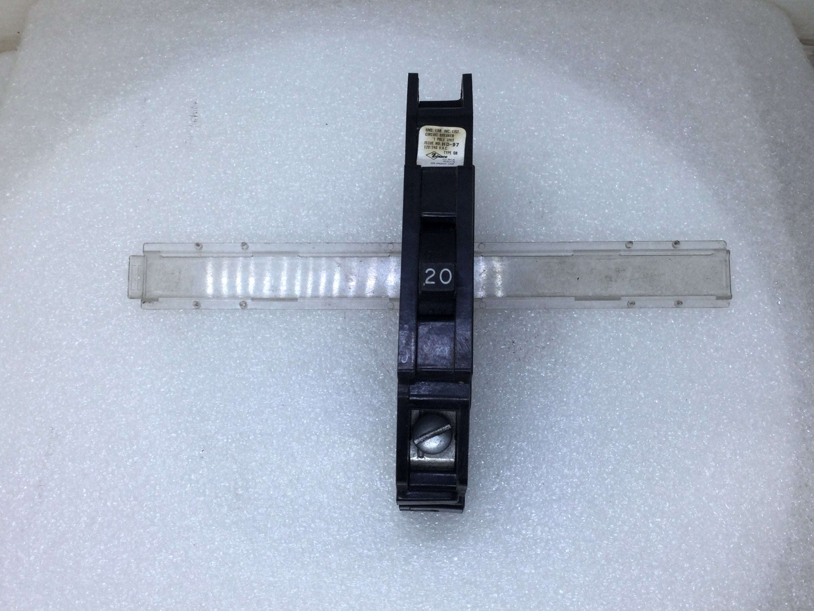 Zinsco/GTE/Challenger QB20 20 Amp 1 Pole 120/240V Circuit Breaker - Bo