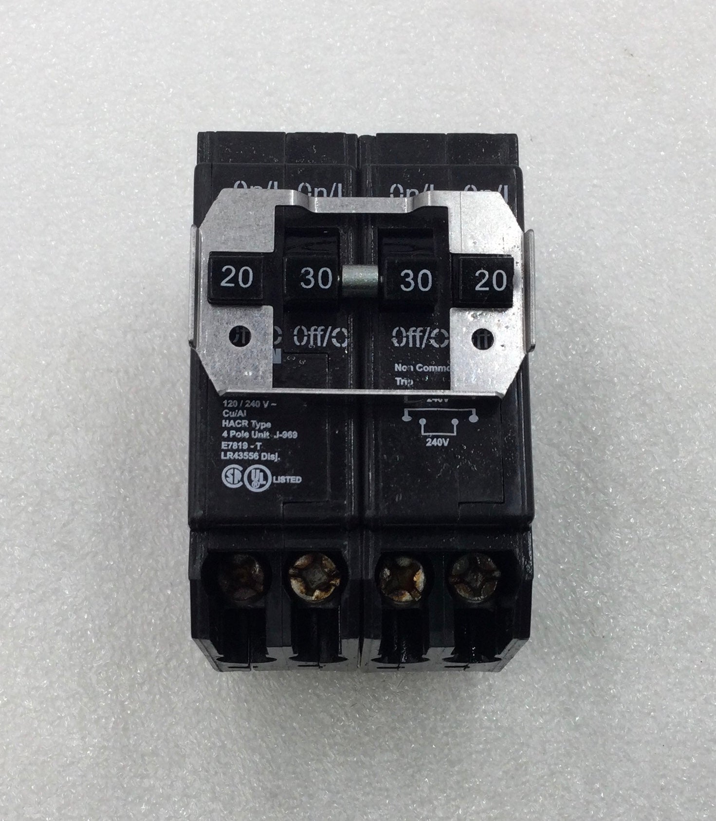 Eaton BQ220230/A220230CT 20/30Amp 4 Pole 240V Circuit Breaker
