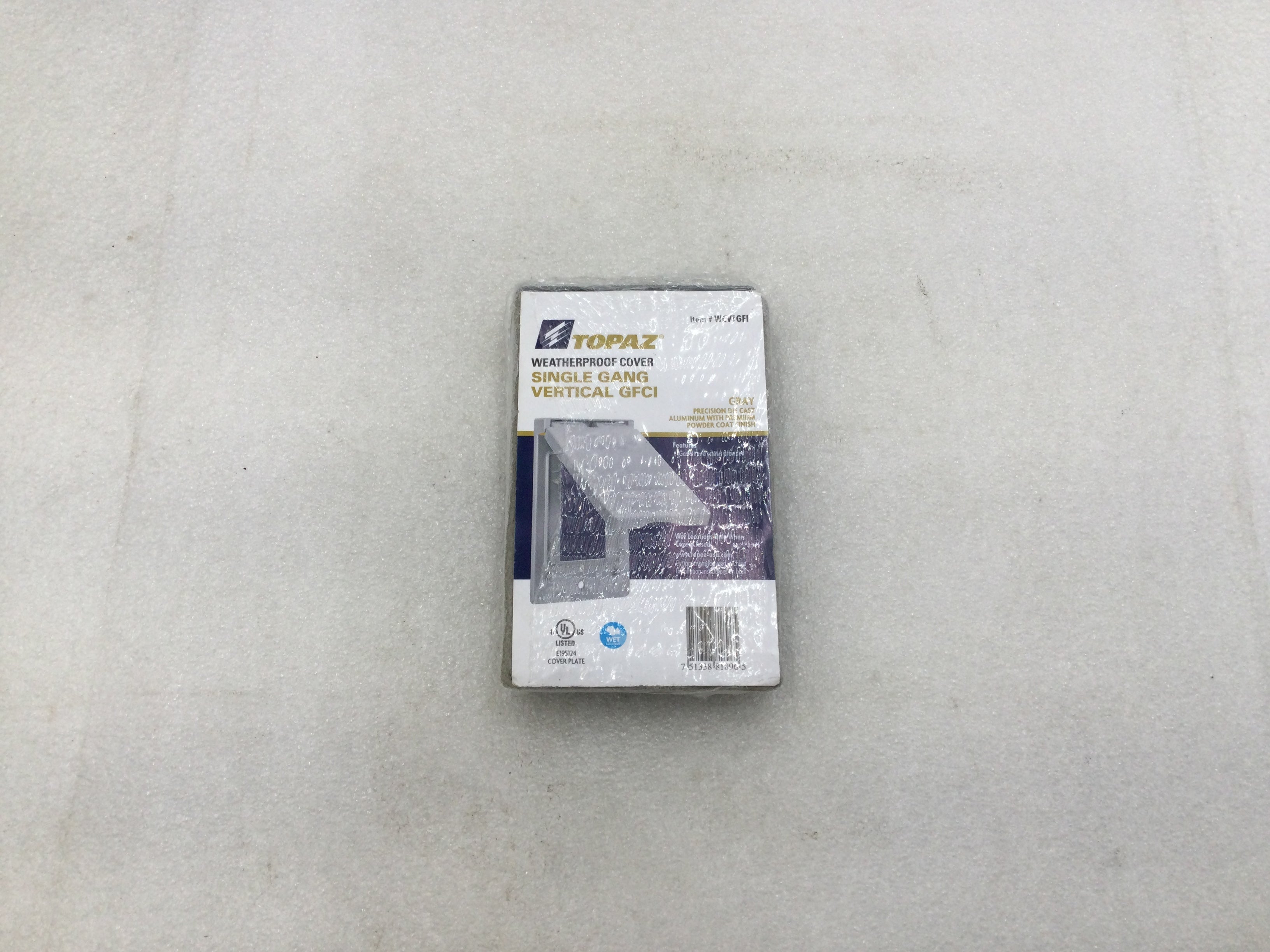 Topaz WCV1GFI Single Gang Vertical GFCI Weatherproof Cover 4 5/8" x 2