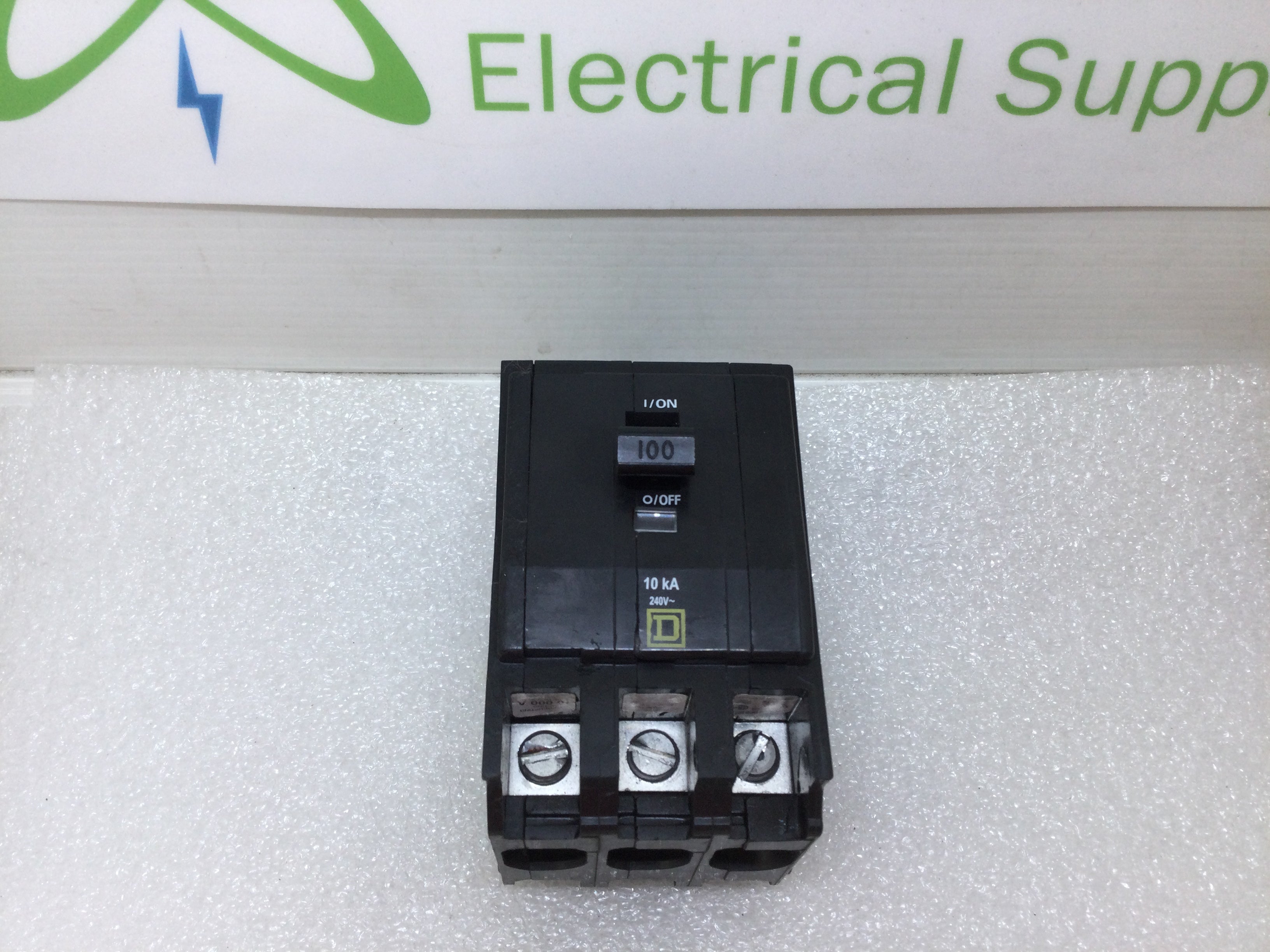 Square D QOB3100 100 Amp 3 Pole 240V Breaker - Yellow Face