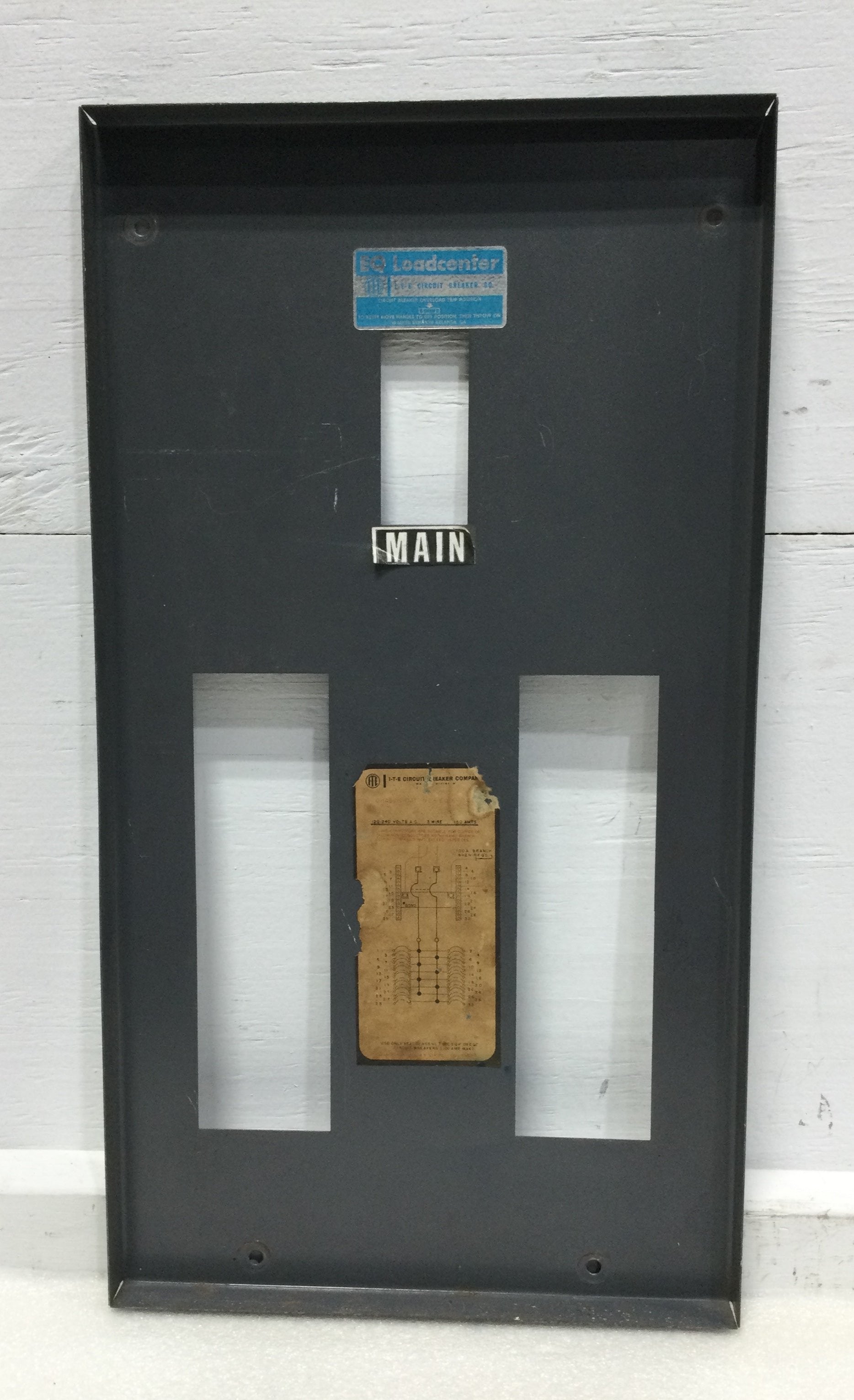 ITE EQ16-30CBA Dead Front Cover Only 30 Spaces 120/240V 3 Wire 150 Amp