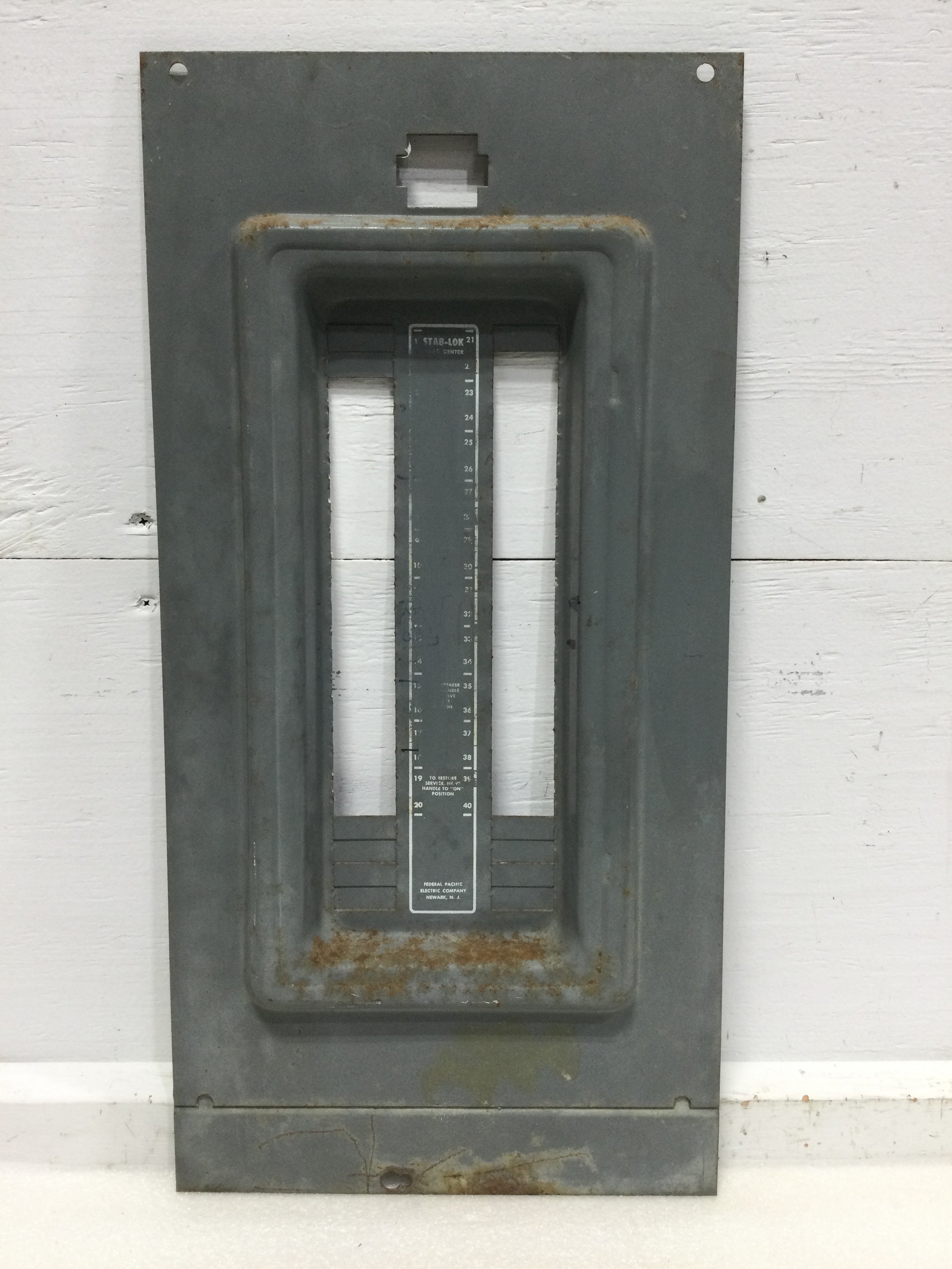FPE Federal Pacific Breaker Panel Cover 20-40 Space Dead Front 22 7/8"