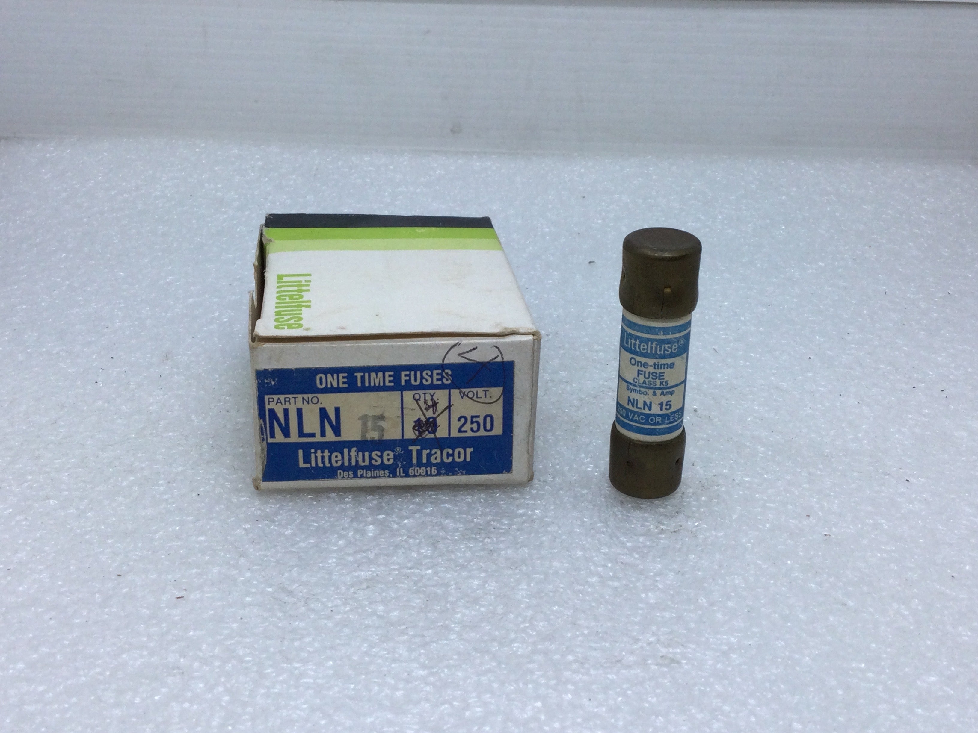 Littelfuse NLN-15 15 Amp 250V or Less One Time Class K5 Fuse