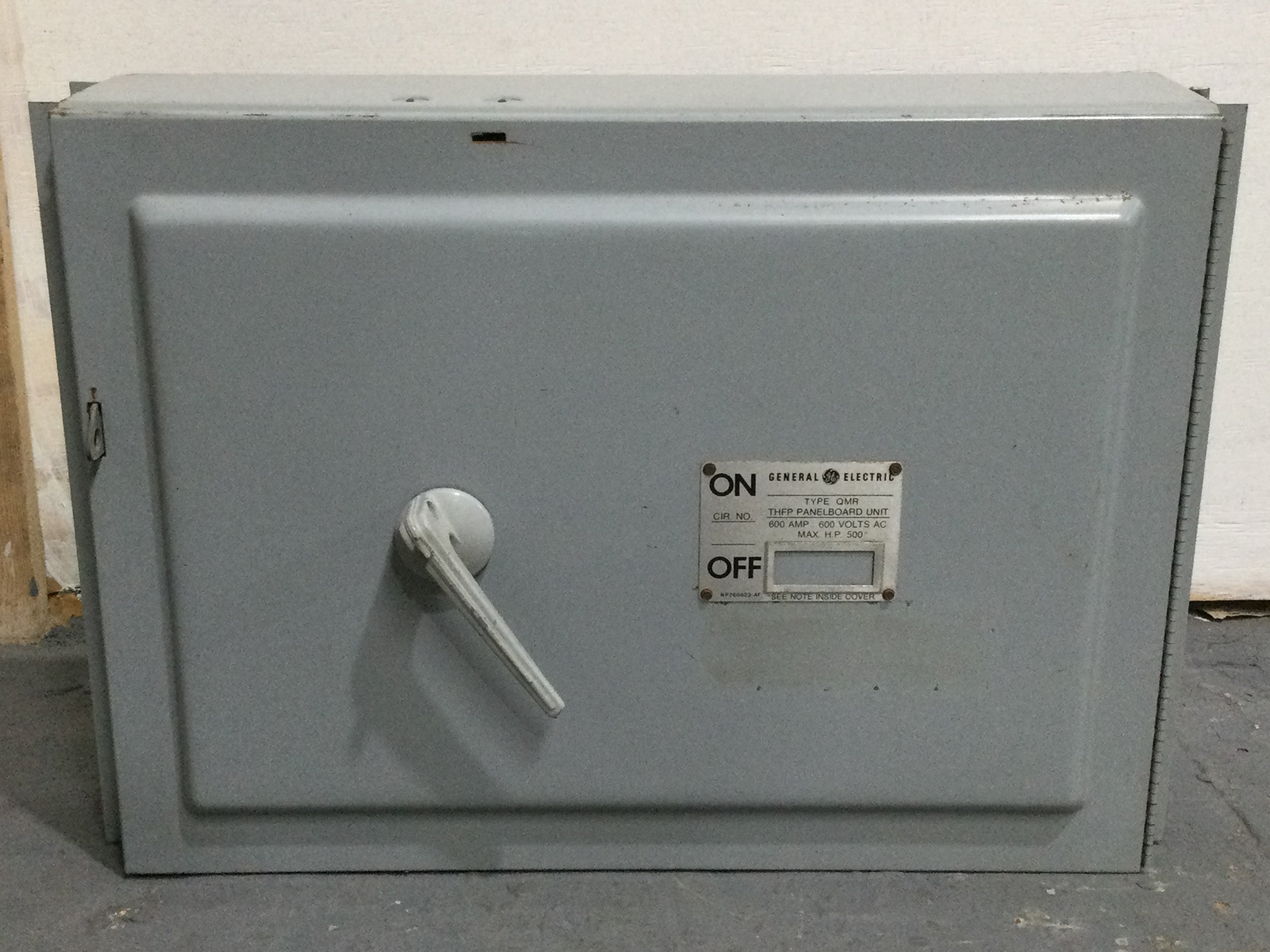 GE General Electric THFP366 600 Amp 600v 250VDC Indoor Type QMR Fusibl