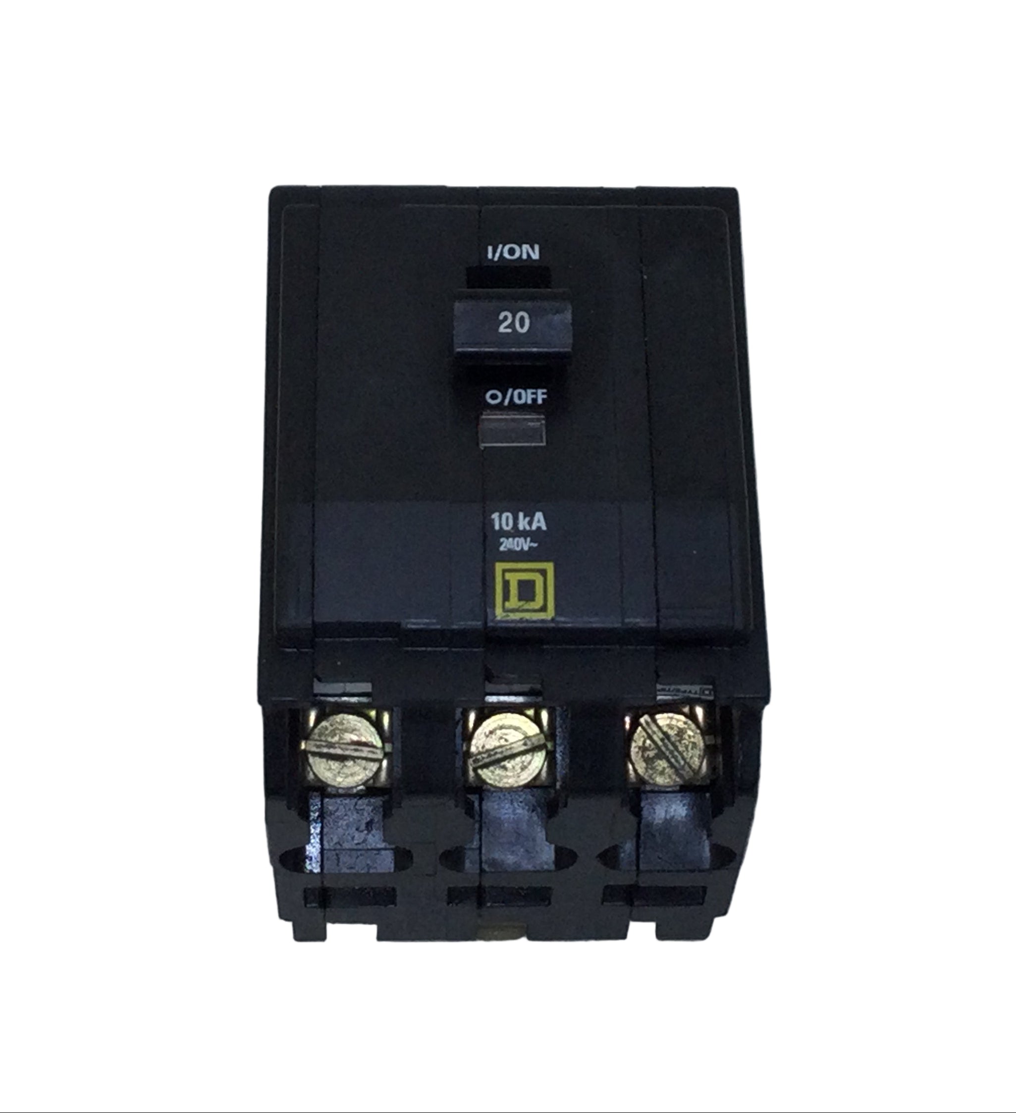 Square D QO320 20 Amp 3 Pole 240V Circuit Breaker - Yellow Face