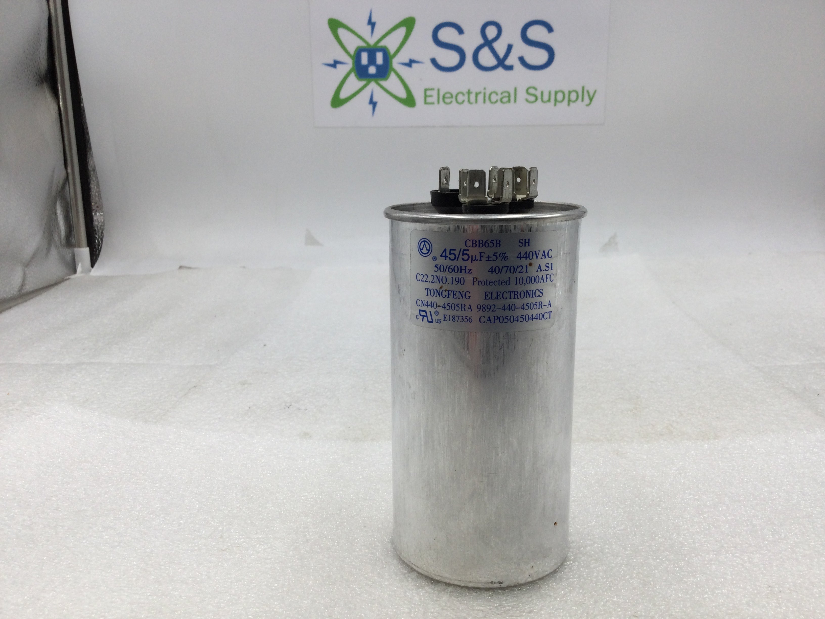 Tongfeng Electronics CBB65B 45/5uf +/-5% 440 VAC Capacitor (CAP0504504