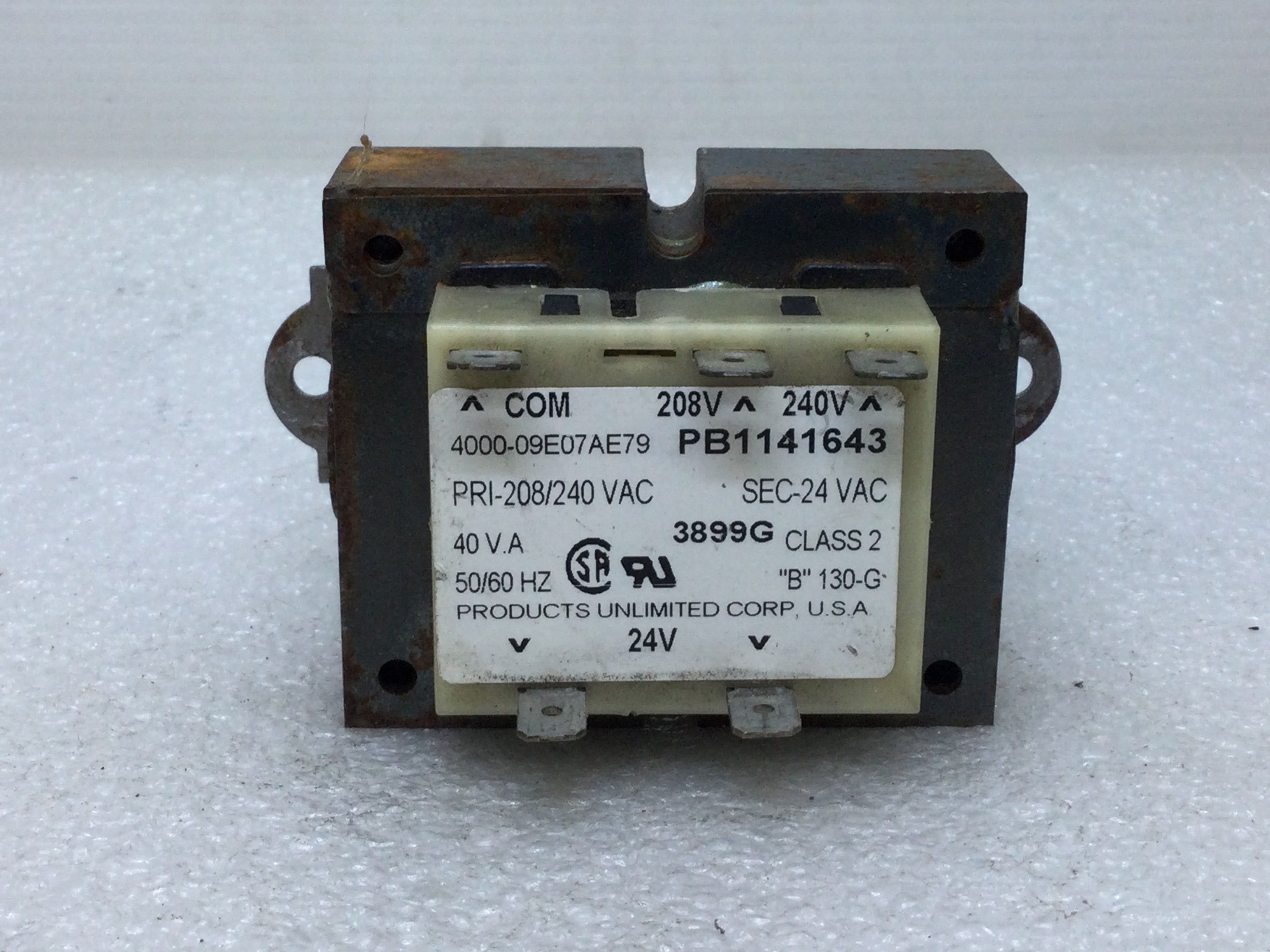 Products Unlimited 4000-09E07AE79 Transformer Primary 208/240VAC Secon