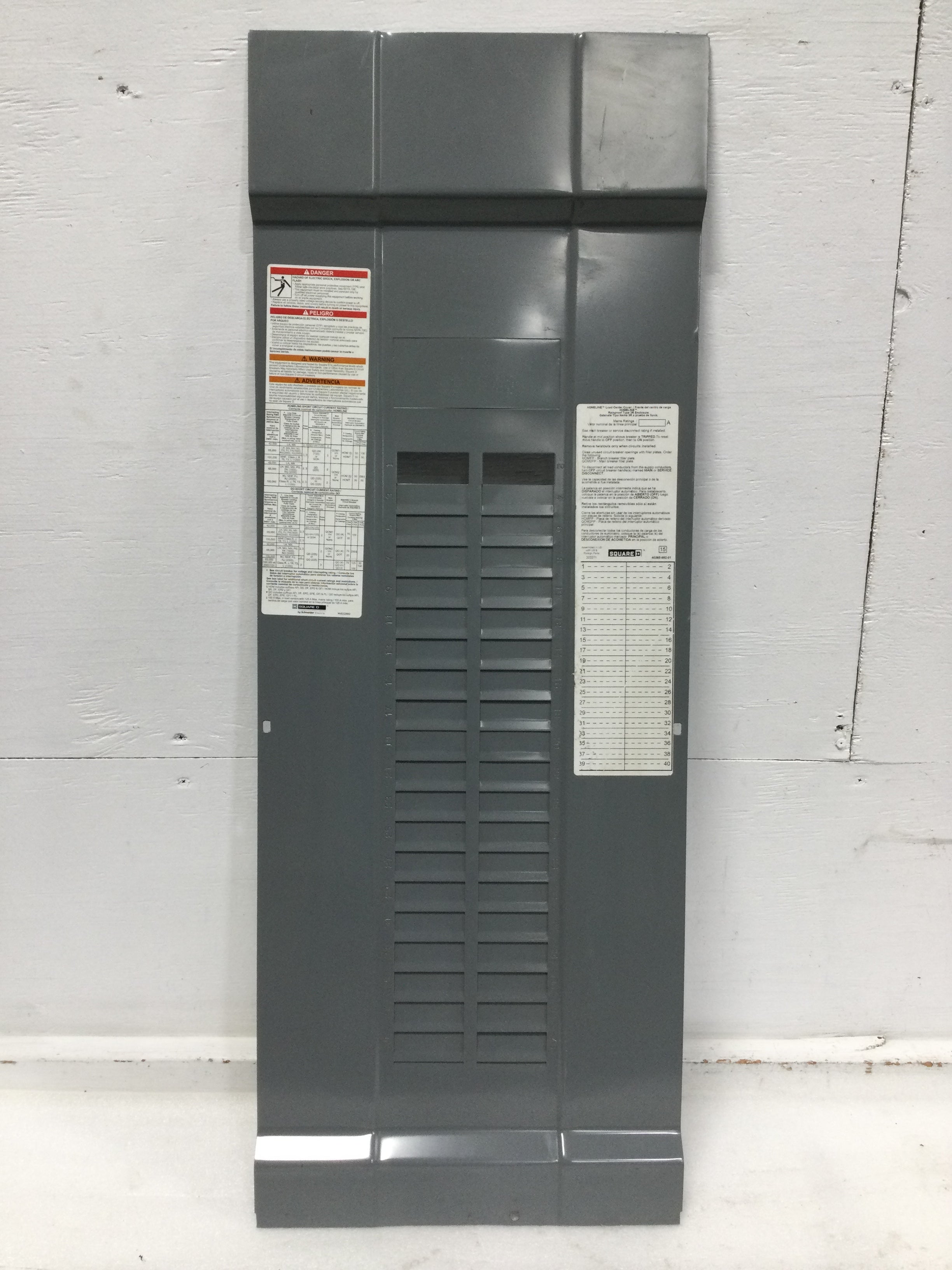 Square D 40 Space 120/240V Dead Front w/Main 37 7/8" x 14"