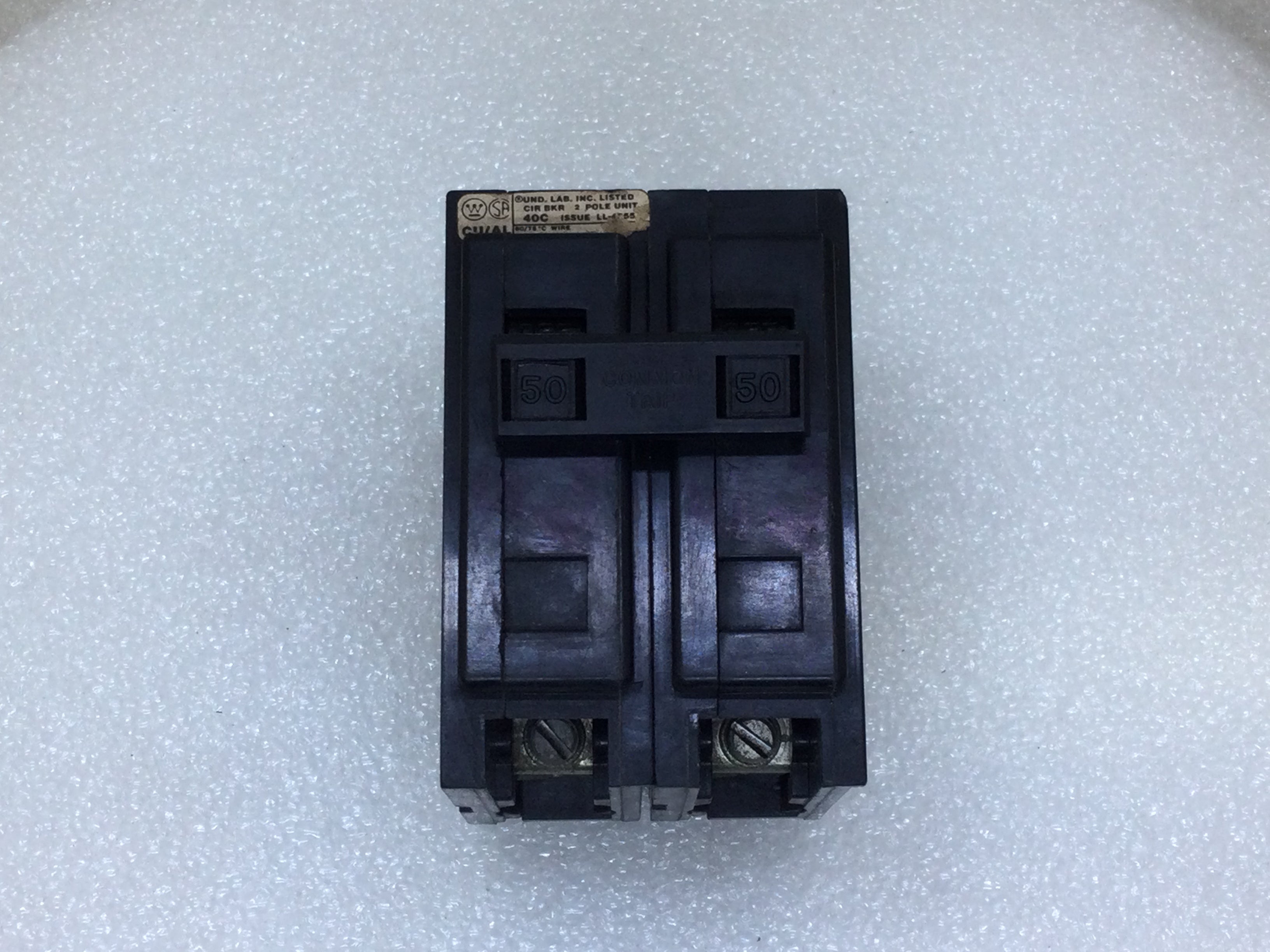 Westinghouse QBHW2050H 50 Amp 2 Pole 240V Bolt On Circuit Breaker