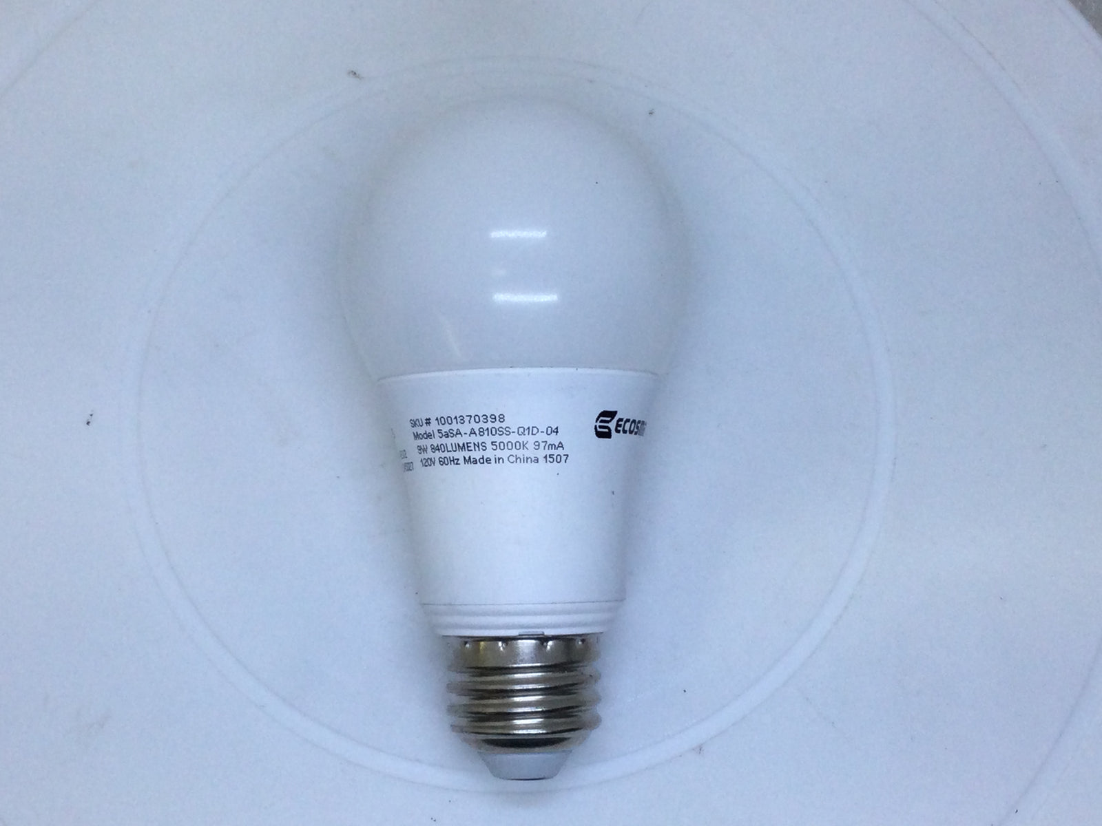 Ecosmart E345327 9 Watt 120V 60Hz LED Light Bulb
