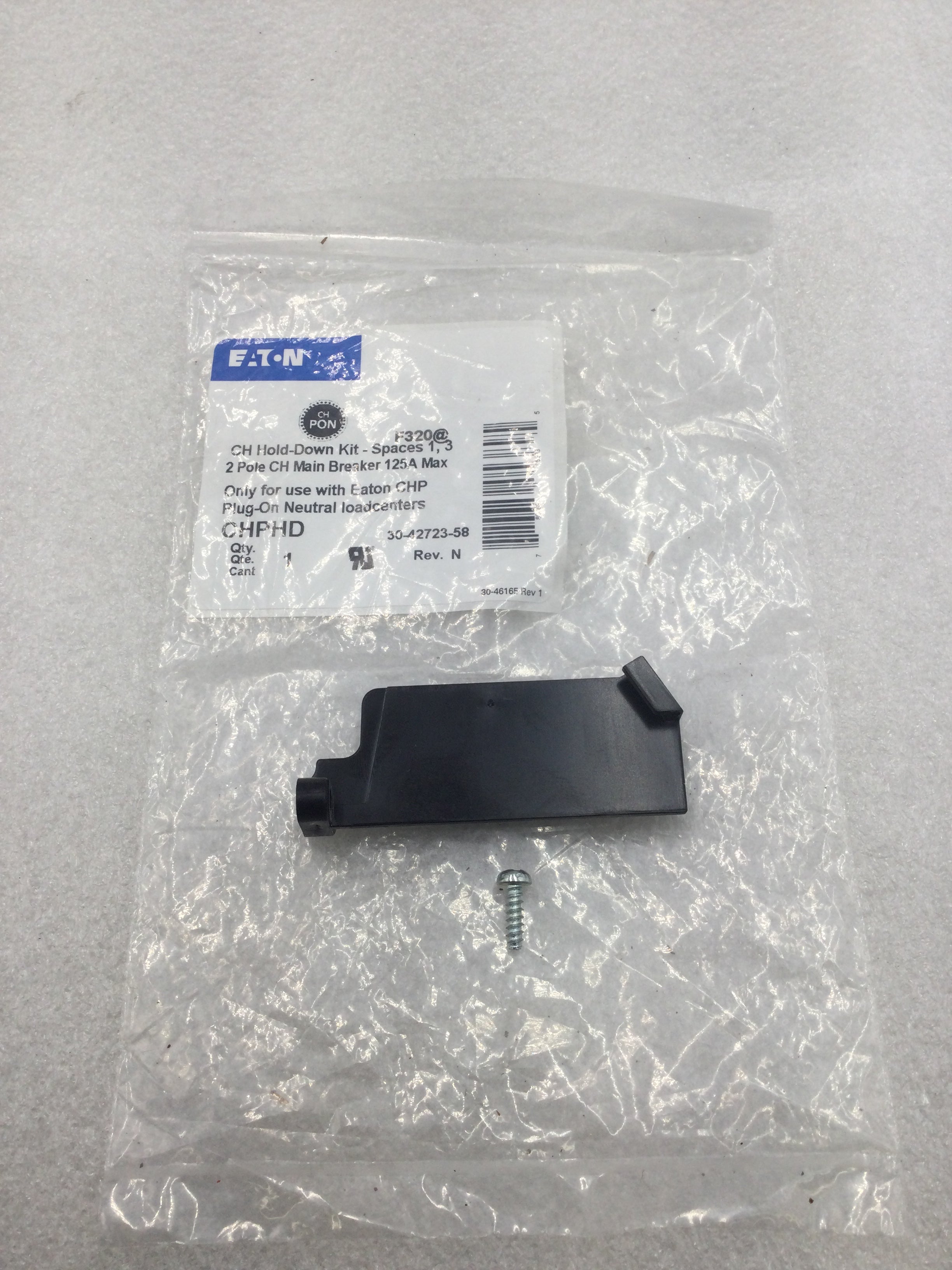 Eaton CHPHD Hold Down Main Breaker Retainer Kit for 2 Pole Type CH Bre
