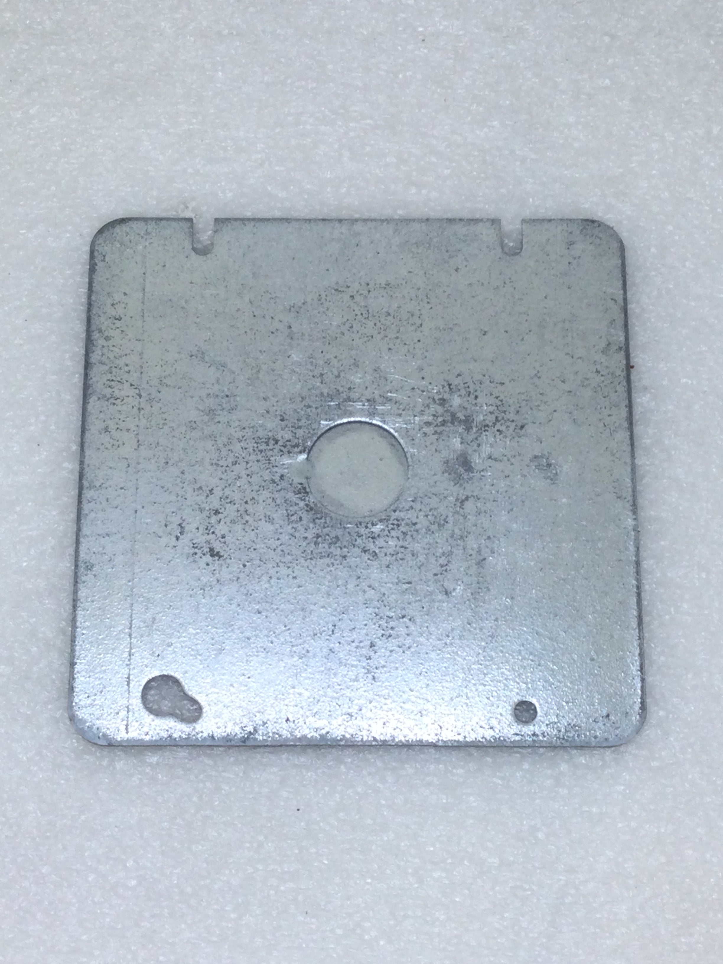 Crouse-Hinds 4 11/16" Steel Flat Blank Square Box Cover Plate with 1/2