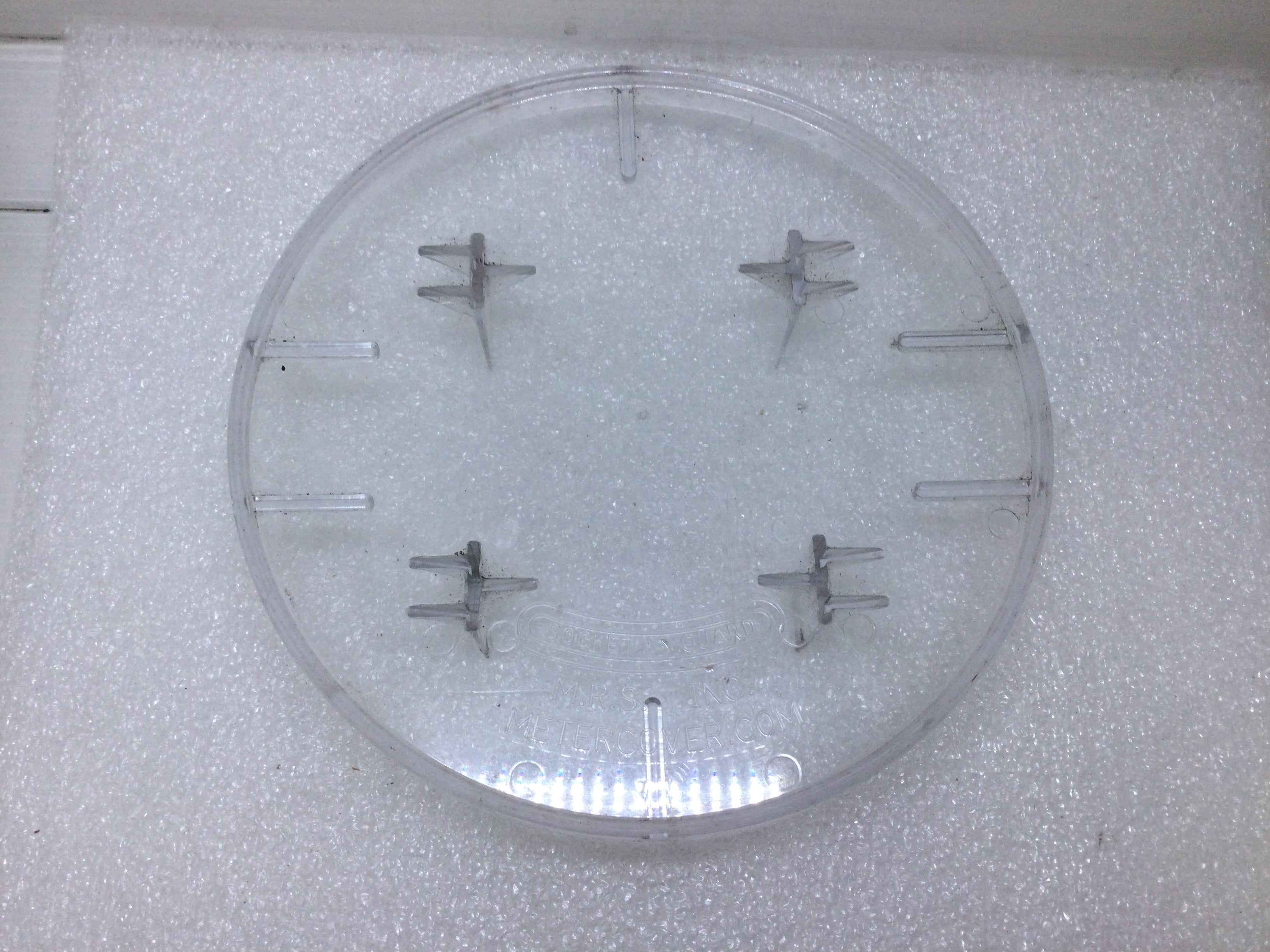 Meter Blank Cover Only 7" Diameter, Plastic, Clear