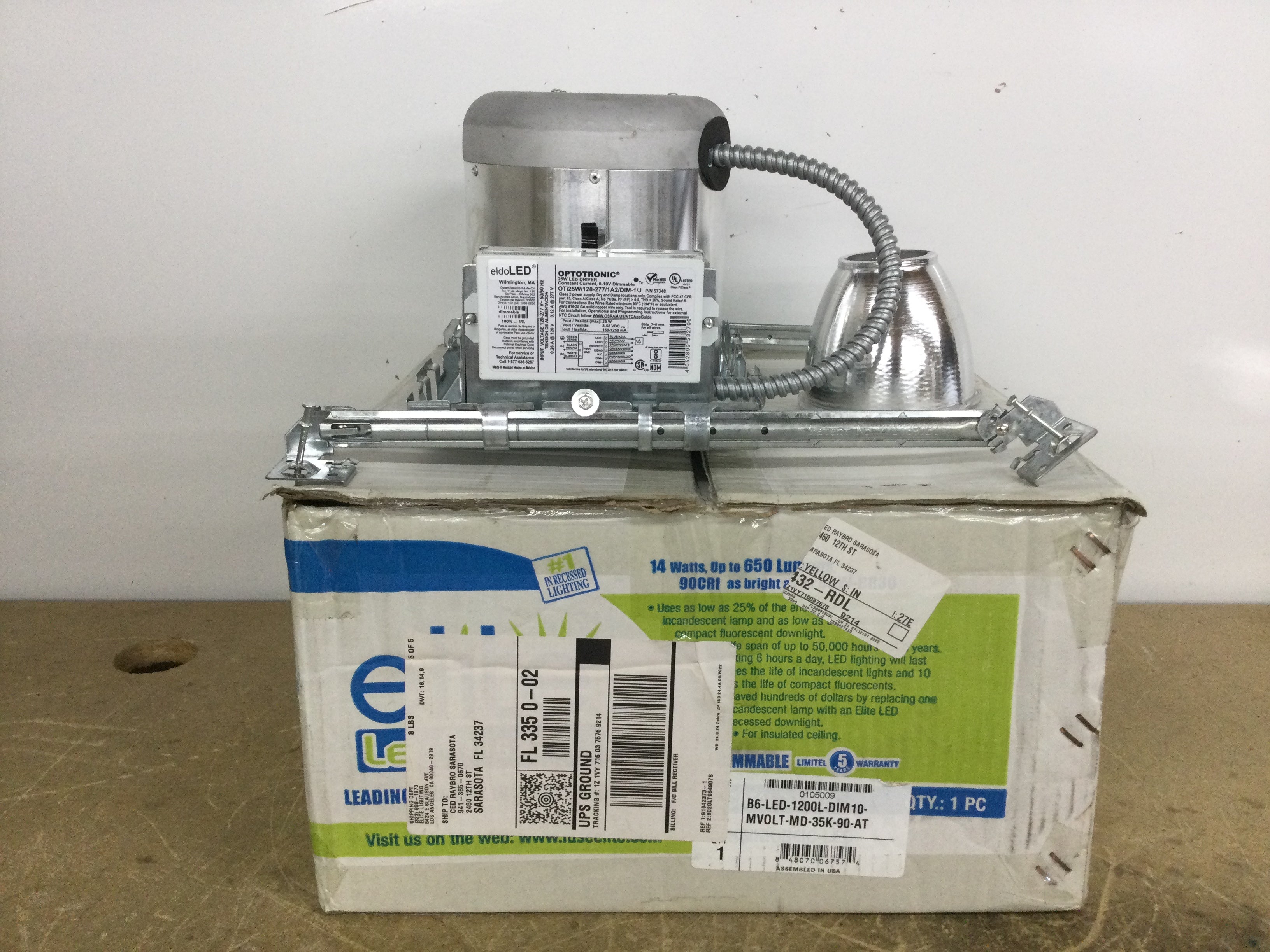 Elite LED Lighting B6-LED-1200L-DIM10-MVOLT-MD-35K-90-AT Recessed LED