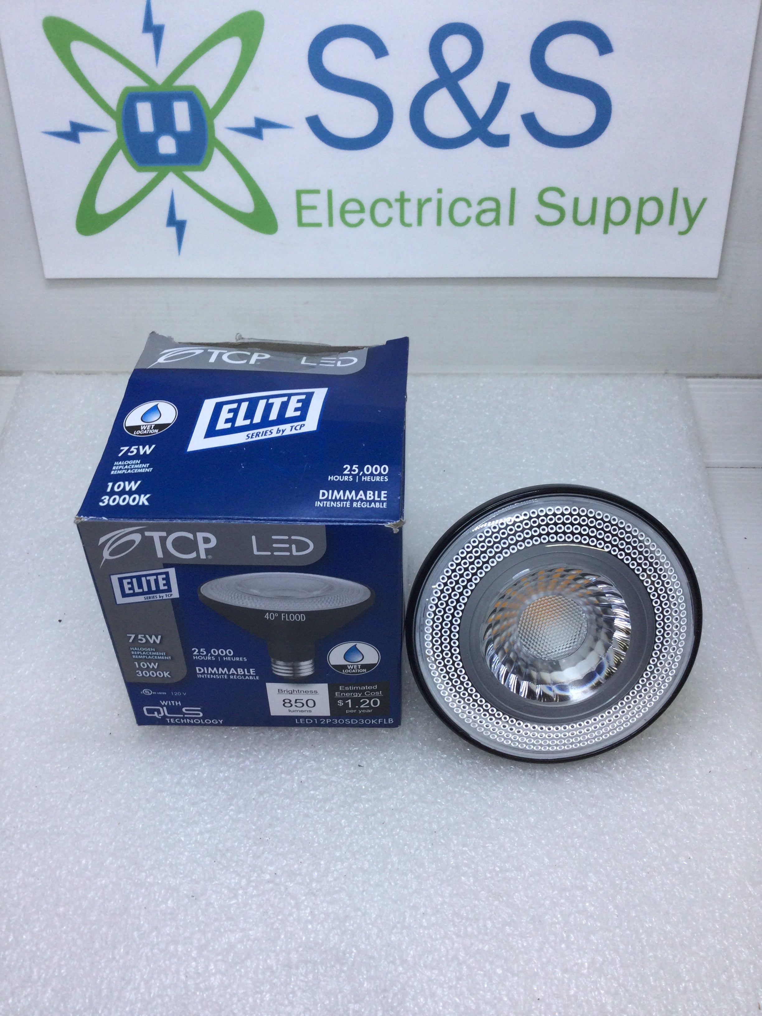 TCP Elite LED12P30SD30KFLB LED 10 Watt 85 Lumens 75 Watt Dimmable Bulb
