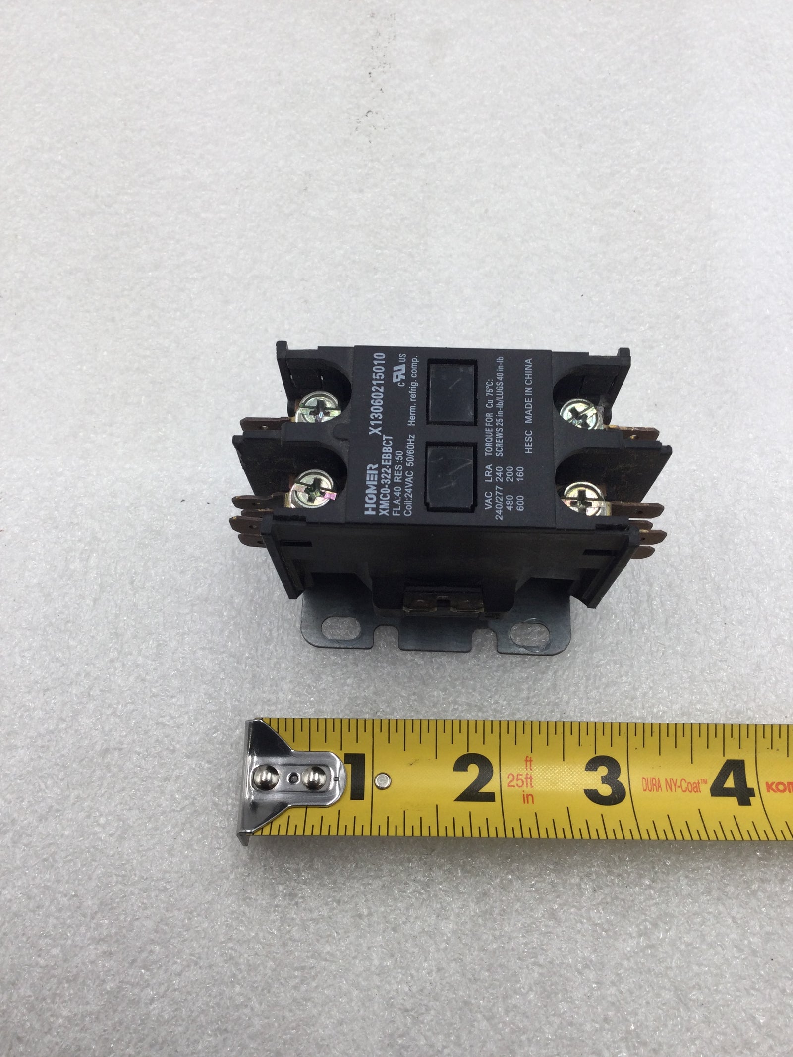 Homer XMC0-322-EBBCT 40 Amp 2 Pole 240-600 VAC Contactor with 24 VAC C