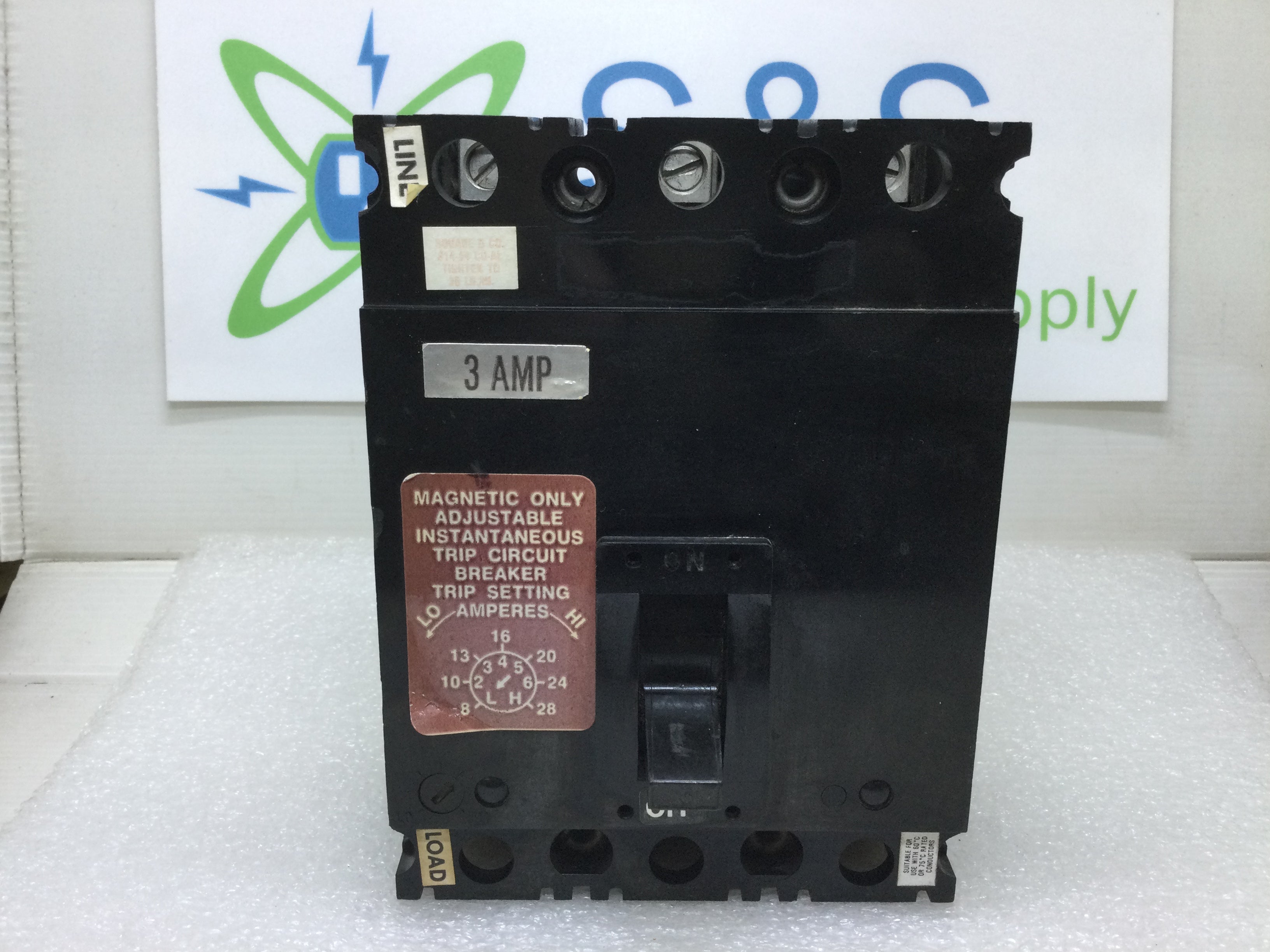 Square D FAL3600311M 3 Pole 3 Phase 3 Amp Bolt on Circuit Breaker