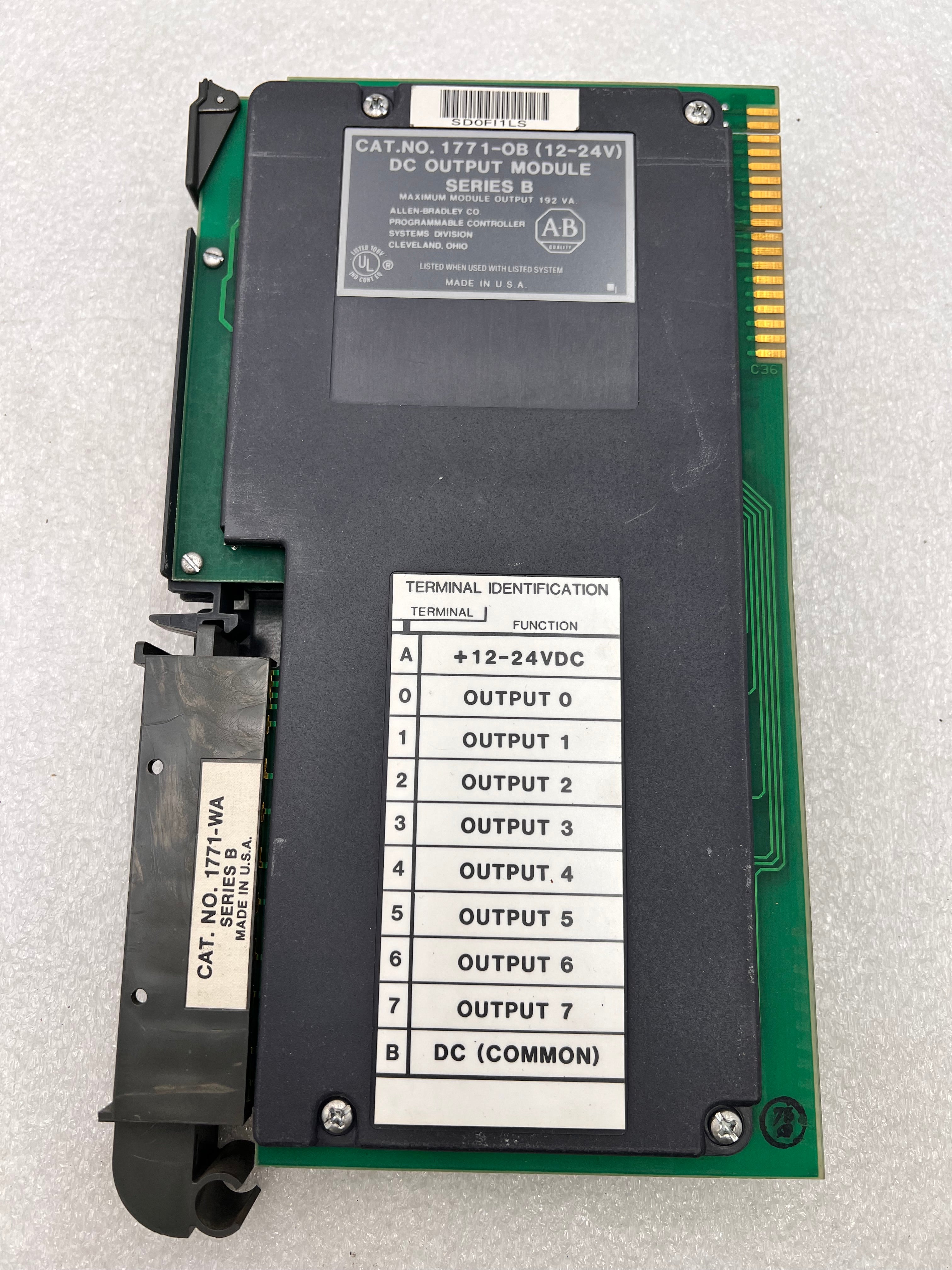 Allen-Bradley 1771-OB 12-24vv DC Output Module Series B For Use With P