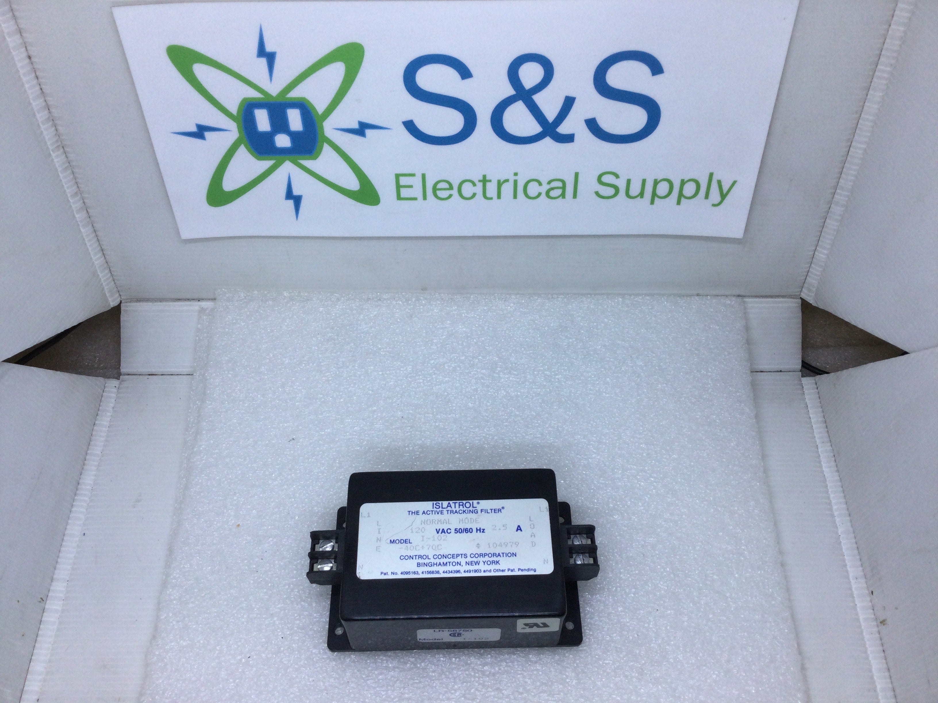 Control Concepts I-102 Islatrol Active Tracking Filter 2.5 Amp 120V 50