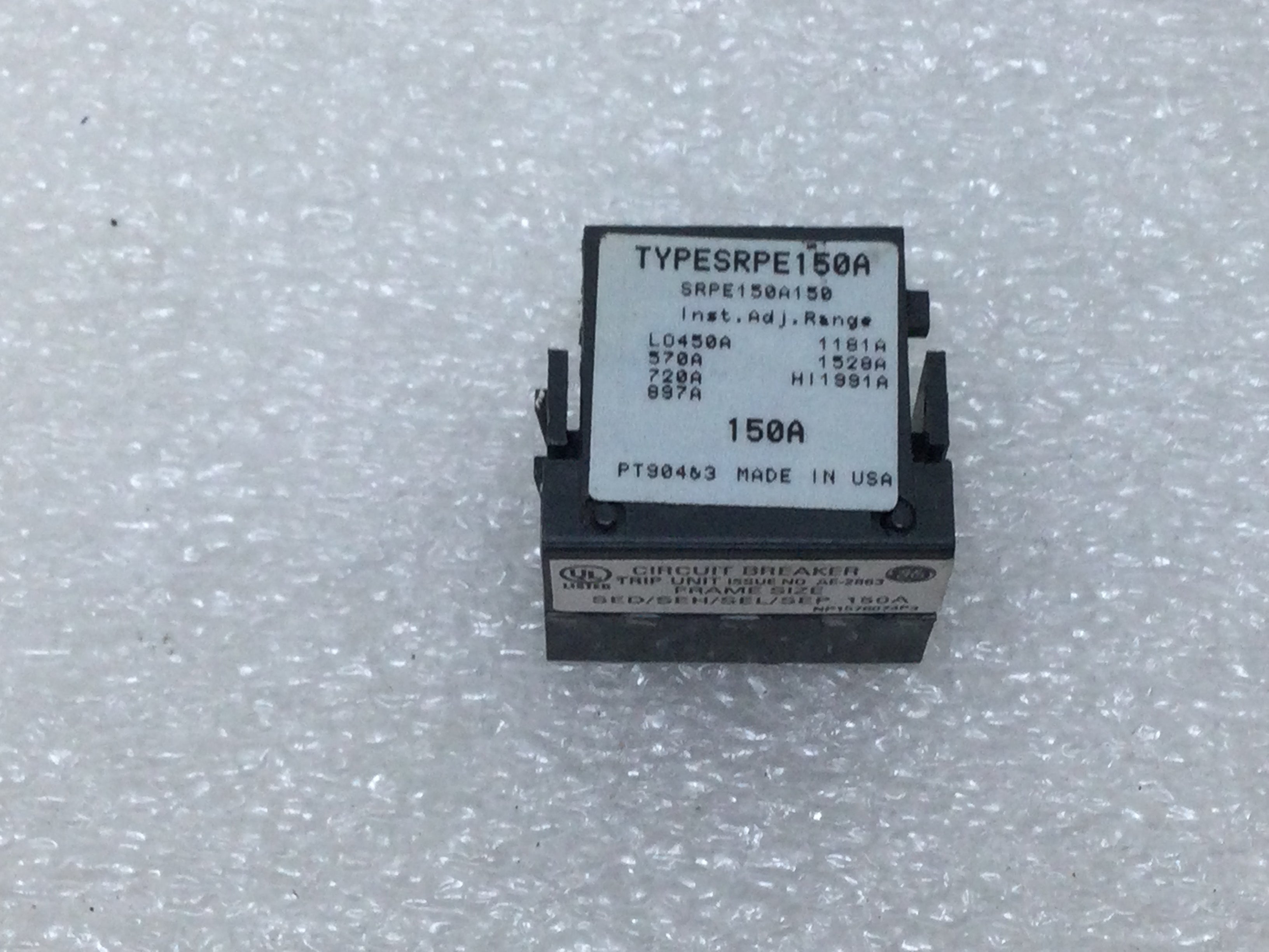 GE General Electric SRPE150A150 150 Amp Rating Plug