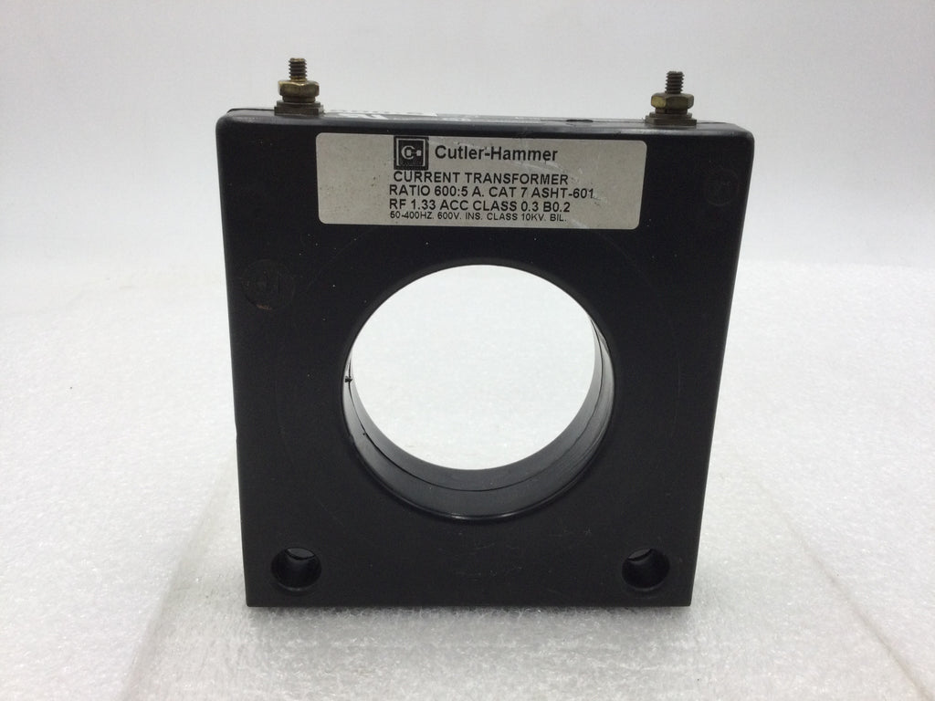 Cutler-Hammer 7 ASHT-601 Current Transformer 600V 50-400Hz Class 10KV