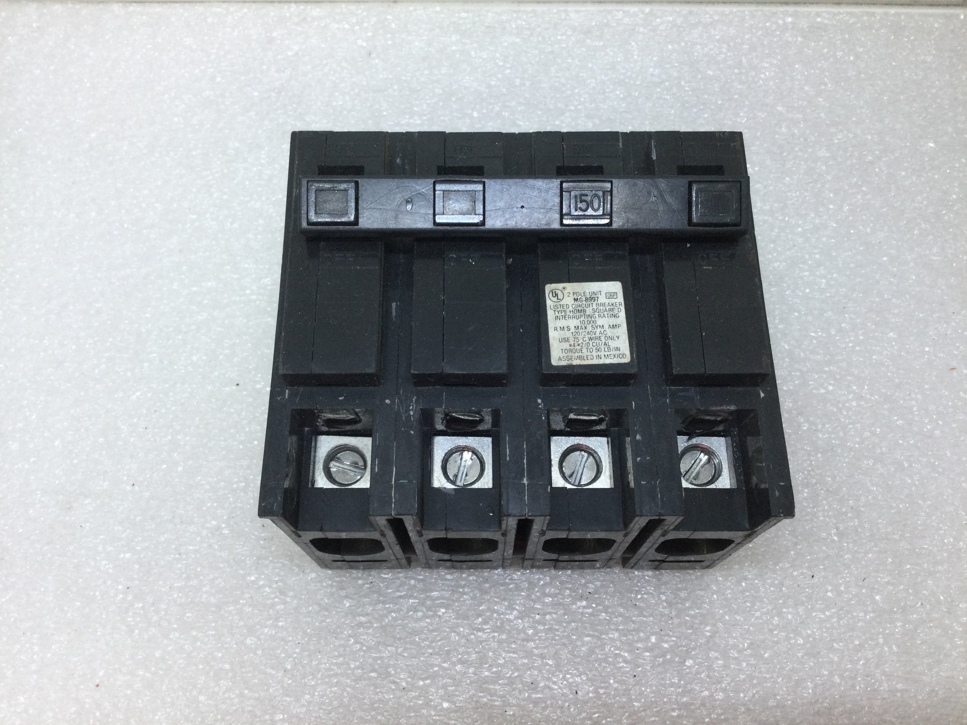 Square D HOM2150 150 Amp 2 Pole 240 Volt Circuit Breaker