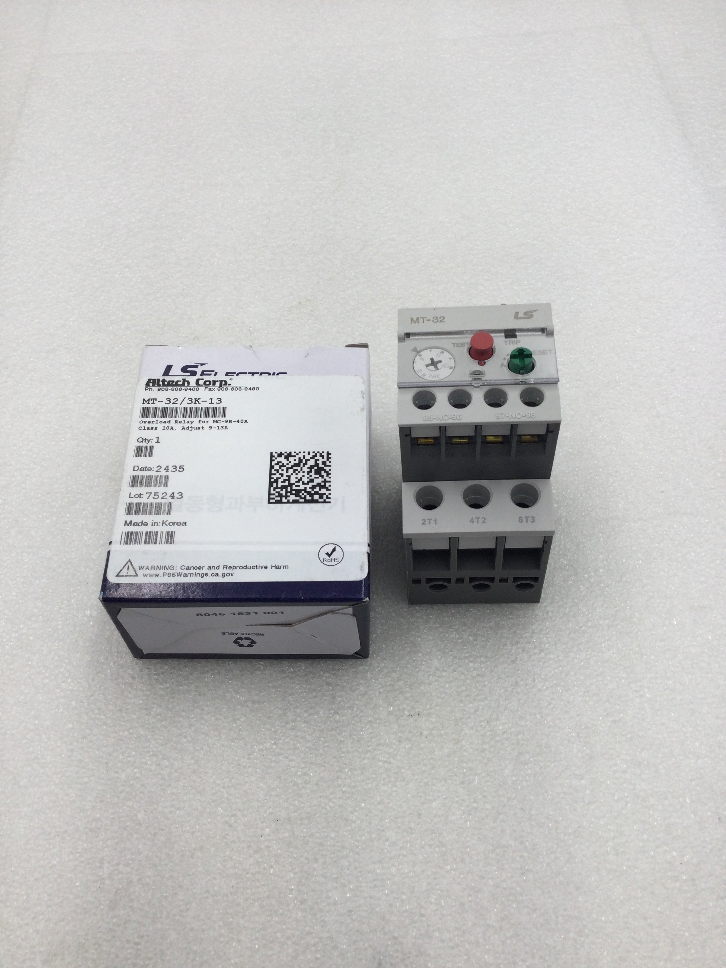 LS Electric MT-32/3K-13 Thermal Overload Relay 3 Pole 5kA 600 VAC Max