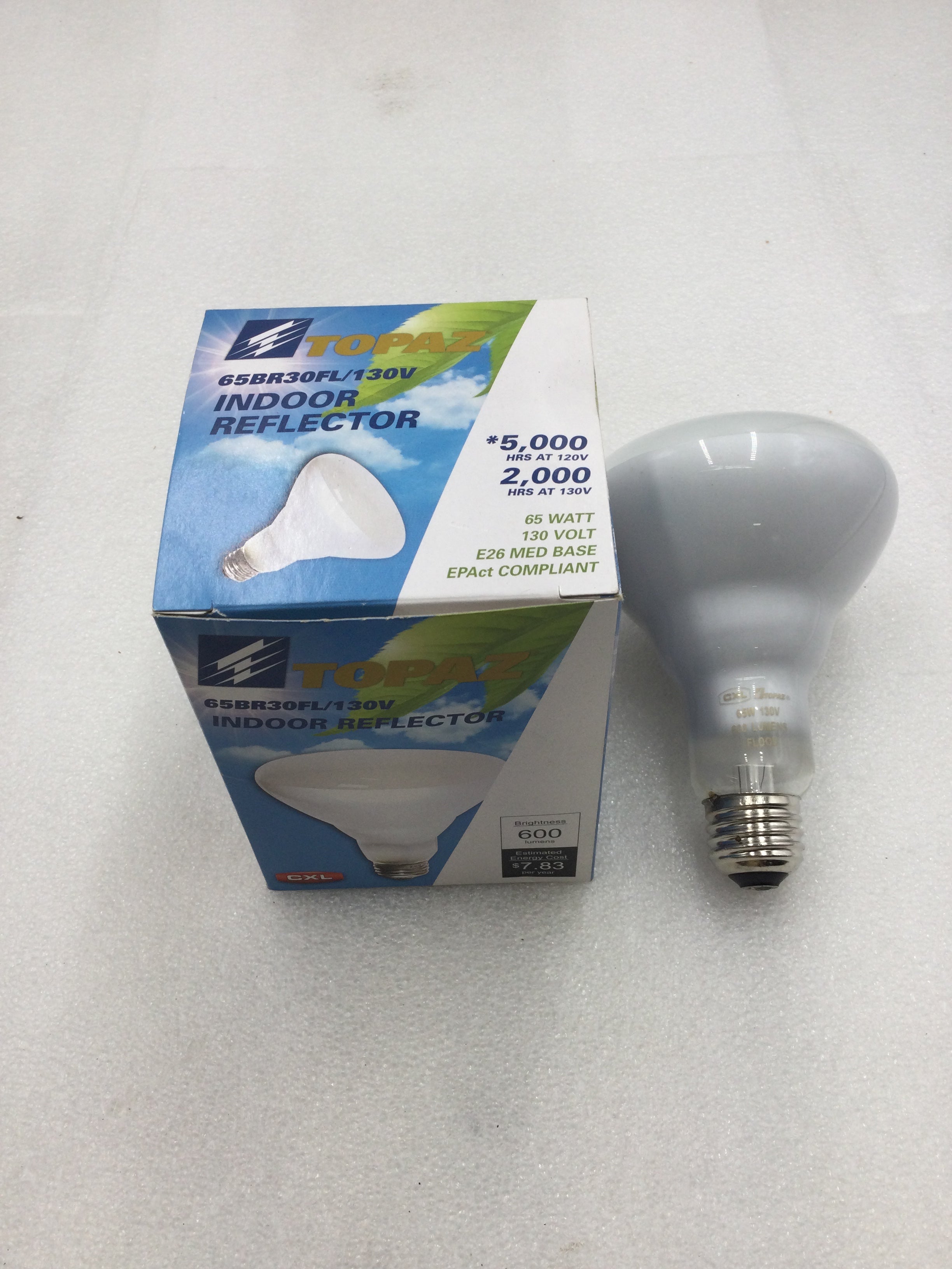 Topaz Lighting 79019 65BR30FL/130V 65 Watt 130 Volt CXL Flood Incandes