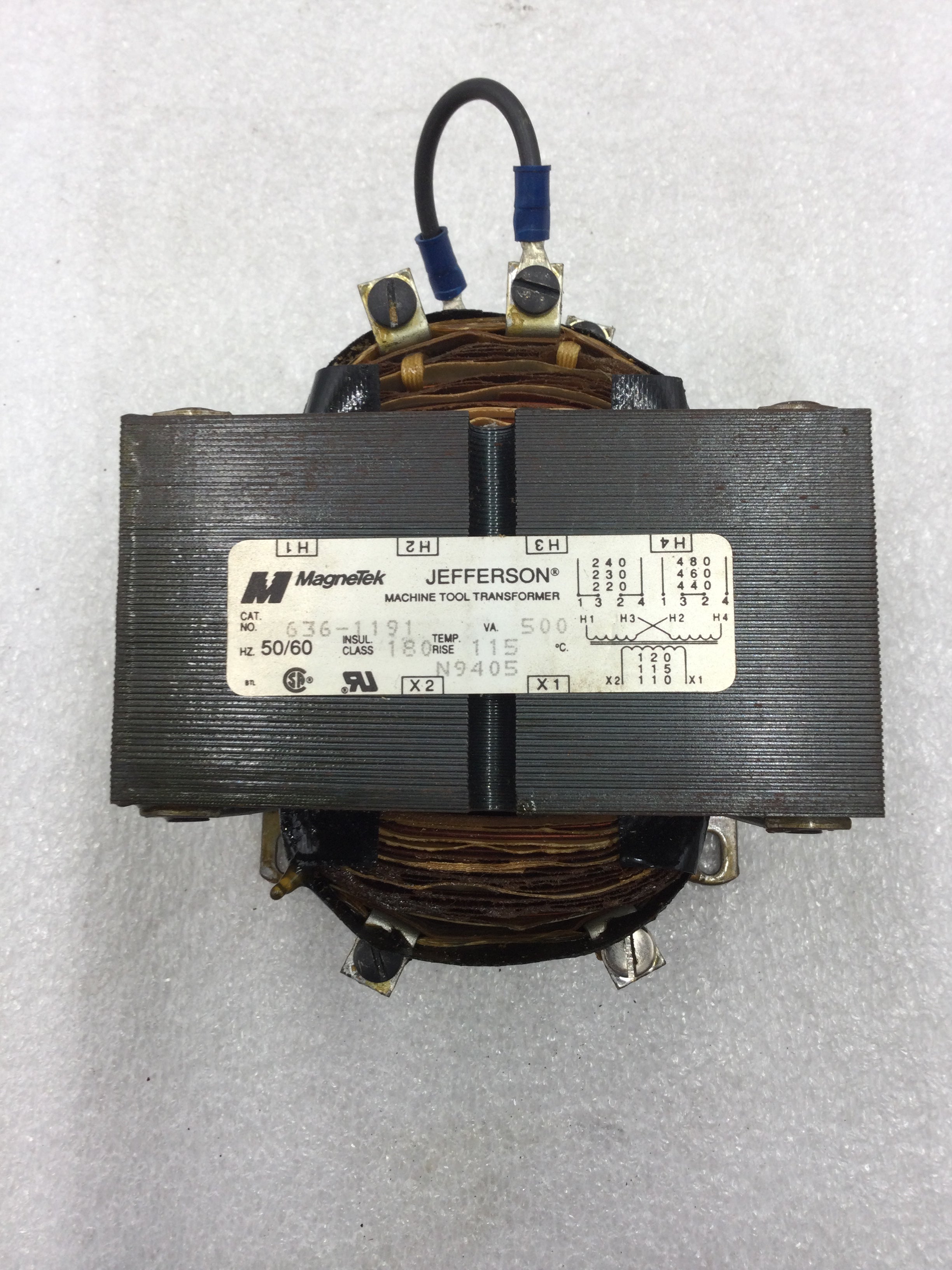 MagneTek 636-1191 Machine Tool Transformer 240/480 VAC Input 120 VAC O