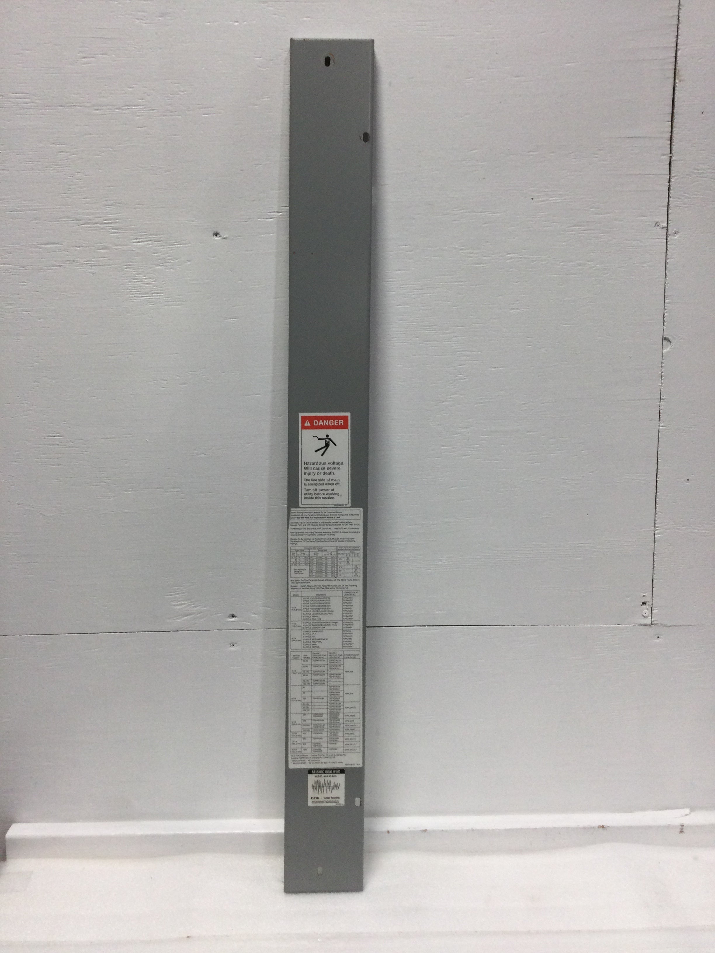 Eaton Cutler Hammer Pow-R-Line C PR1LA 6555C48H01 Filler cover - 4 3/8