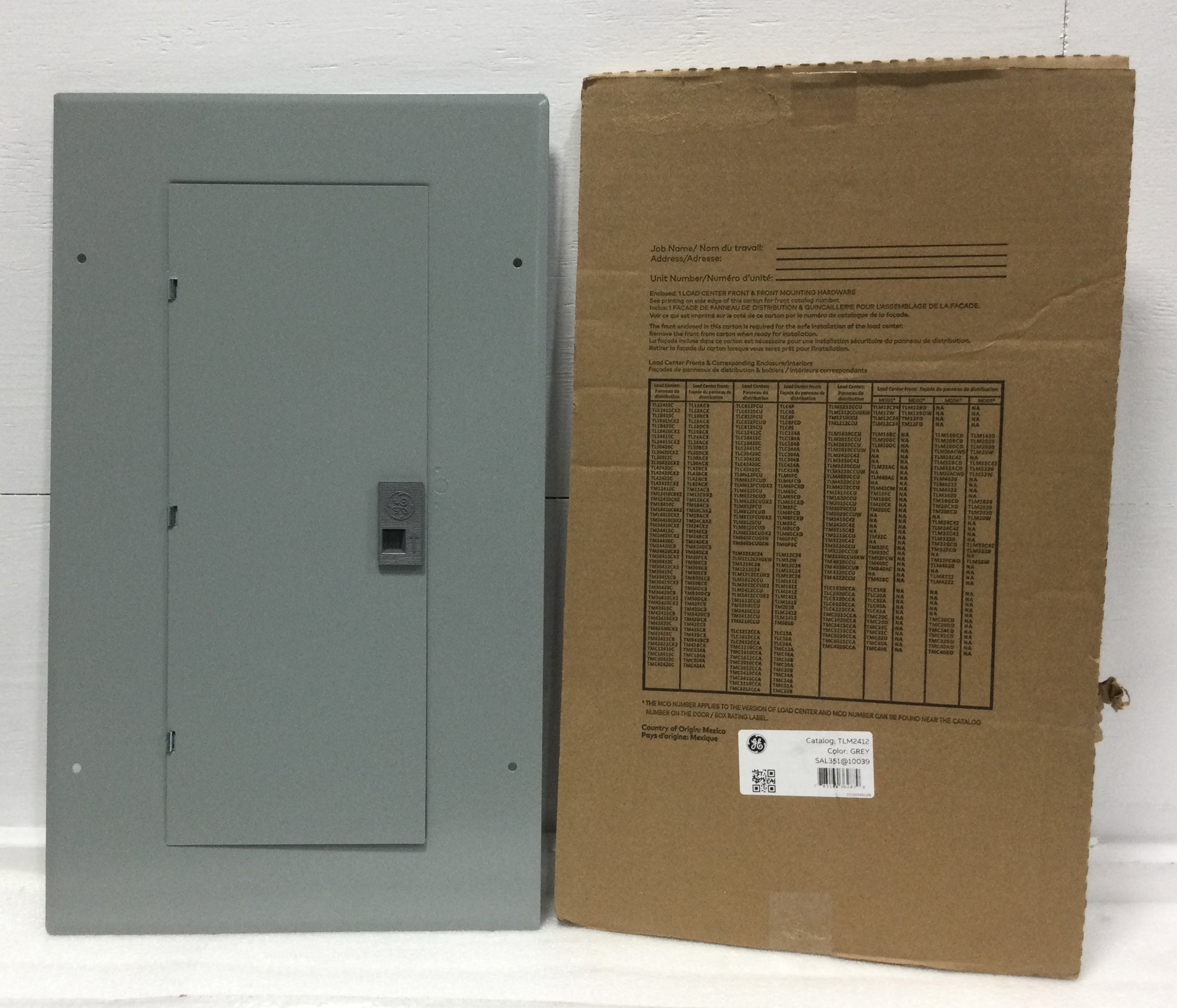 GE Panel Cover with Dead Front 24 Space TLM2412 Indoor Nema 1 26 1/8"