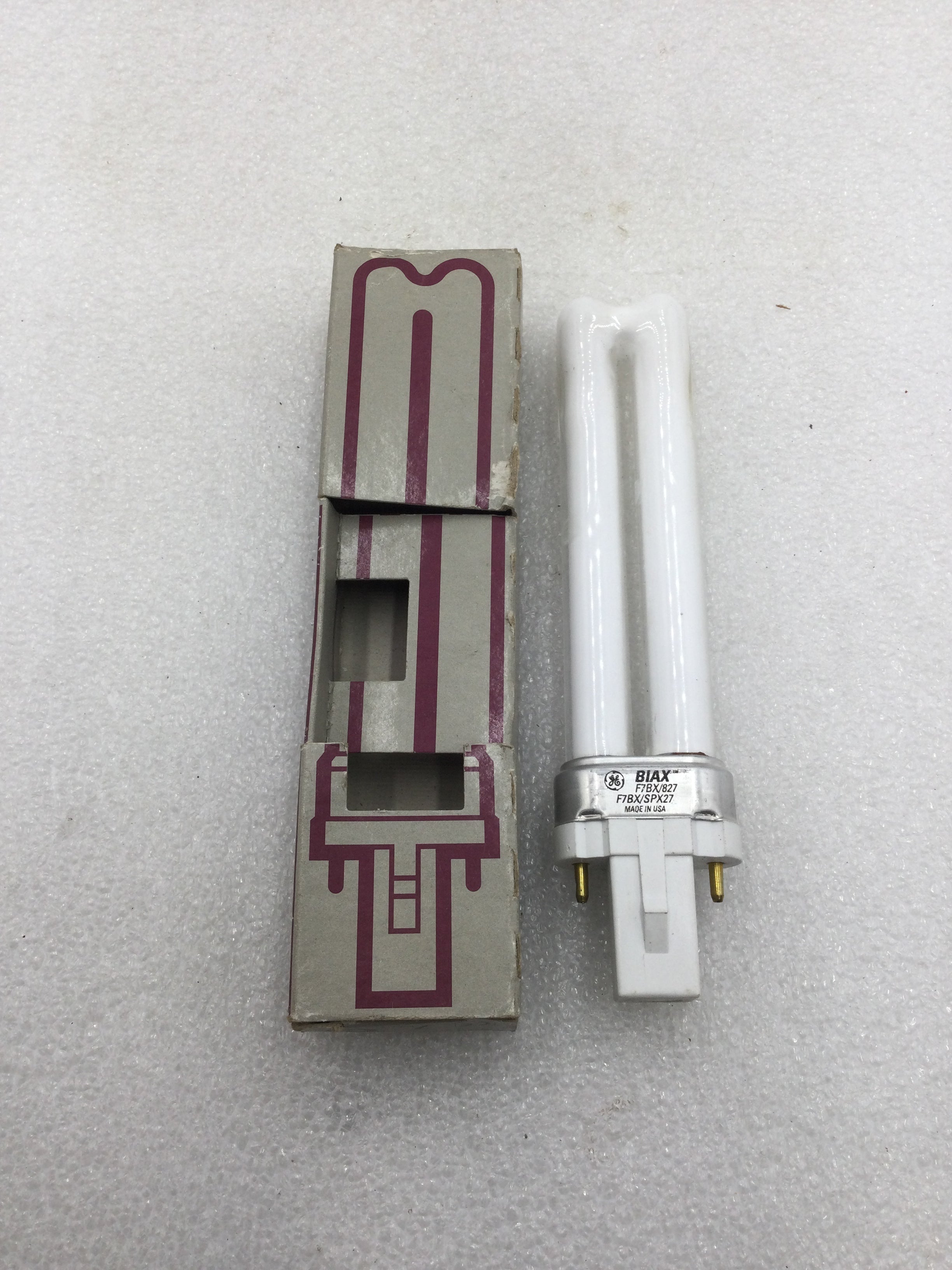 GE General Electric F7BX/SPX27 Biaxial Compact Fluorescent Lamp 7 Watt