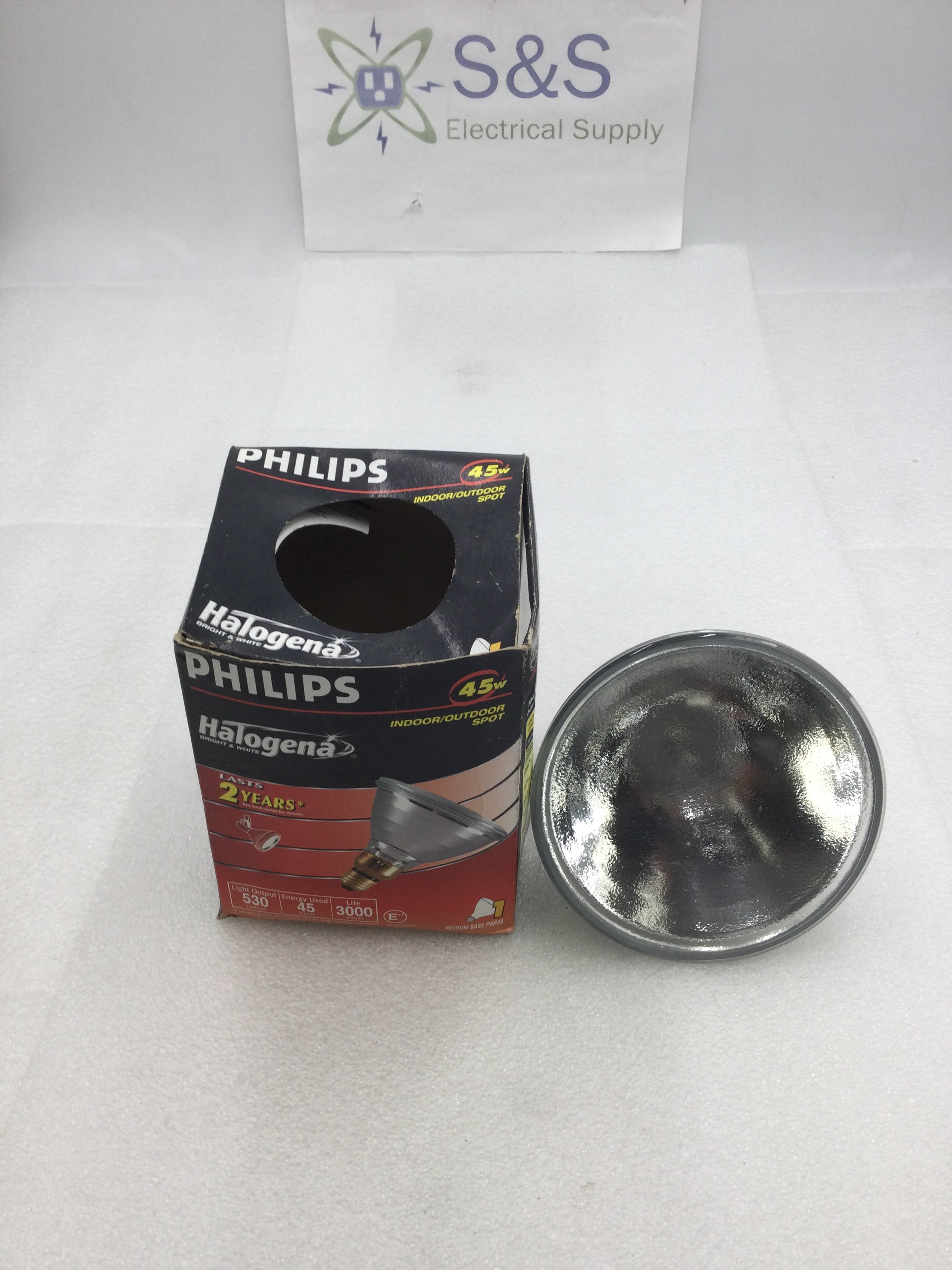 Philips 45PAR38/HAL/SP/LL Halogena PAR 38 45 Watt 120 VAC Indoor/Outdo